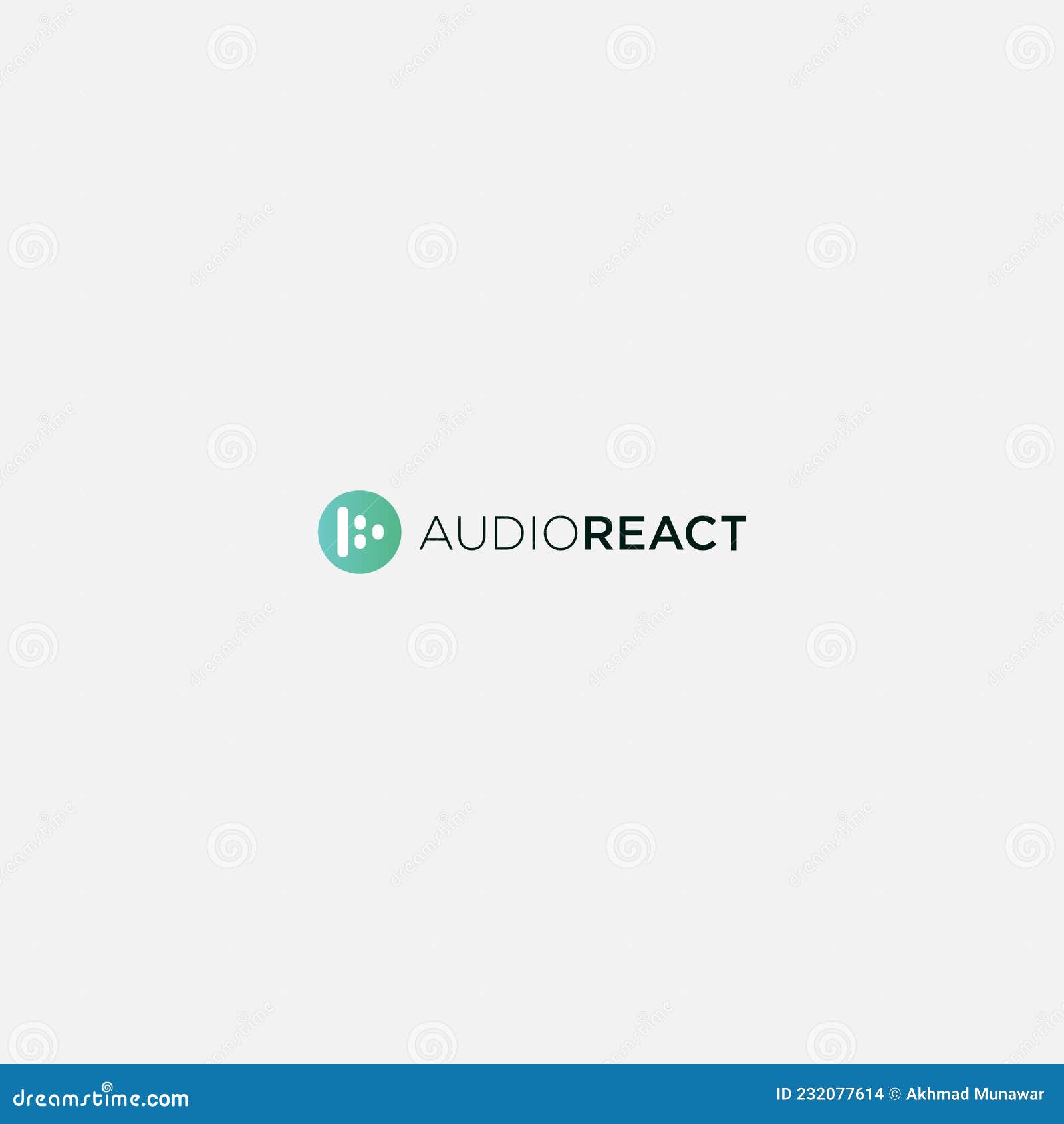 Reaction Music Audio Logo Wave React Stock Vector - Illustration of ...