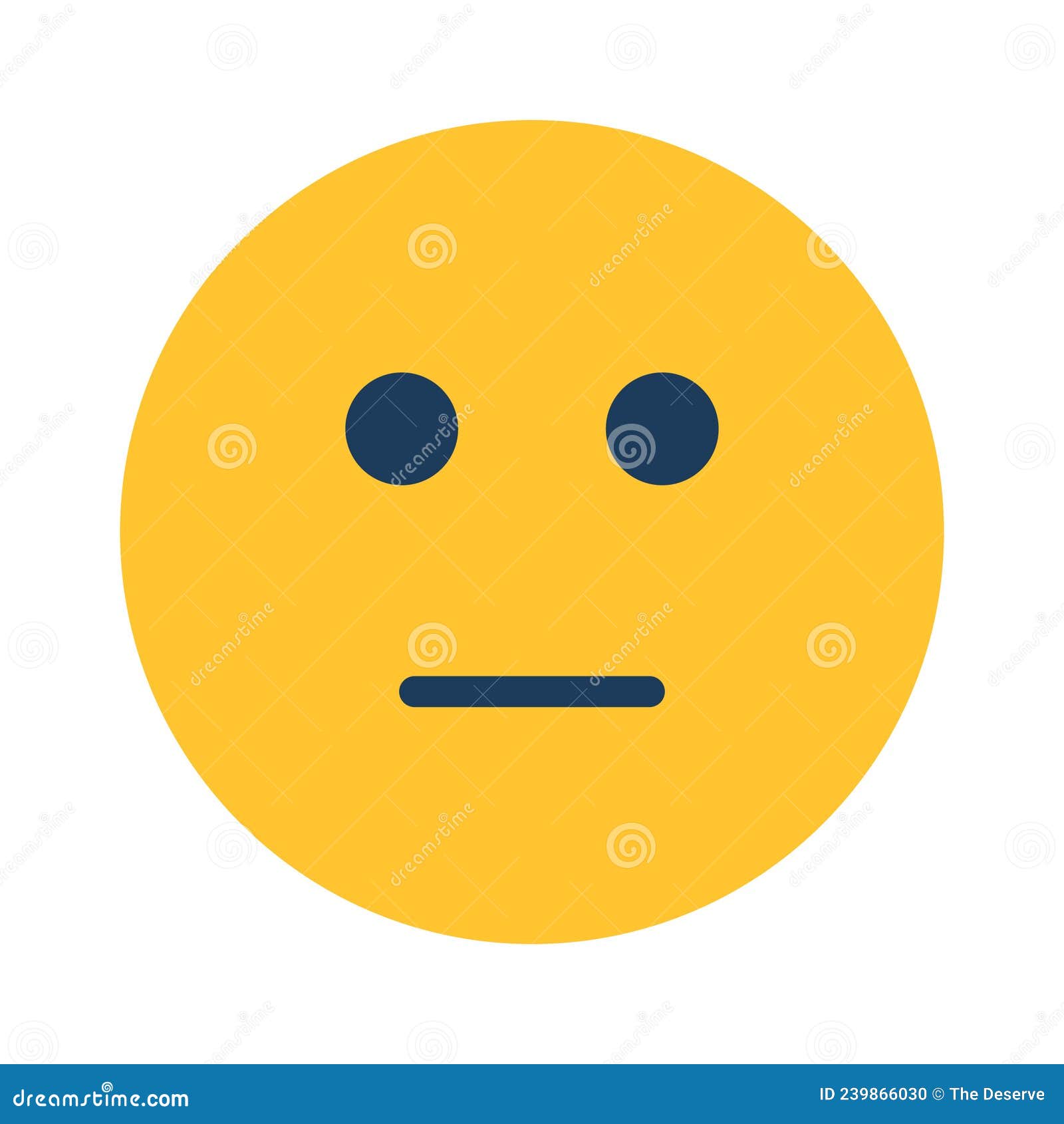 Reactionless Emoji Isolated Vector Icon Which Can Easily Modify or Edit ...