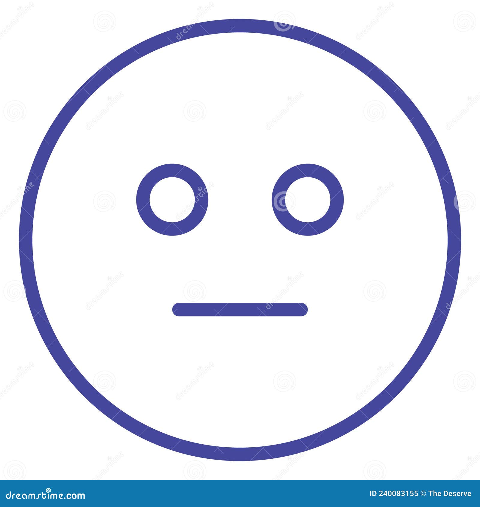 Reactionless Emoji Isolated Vector Icon Which Can Easily Modify or Edit ...