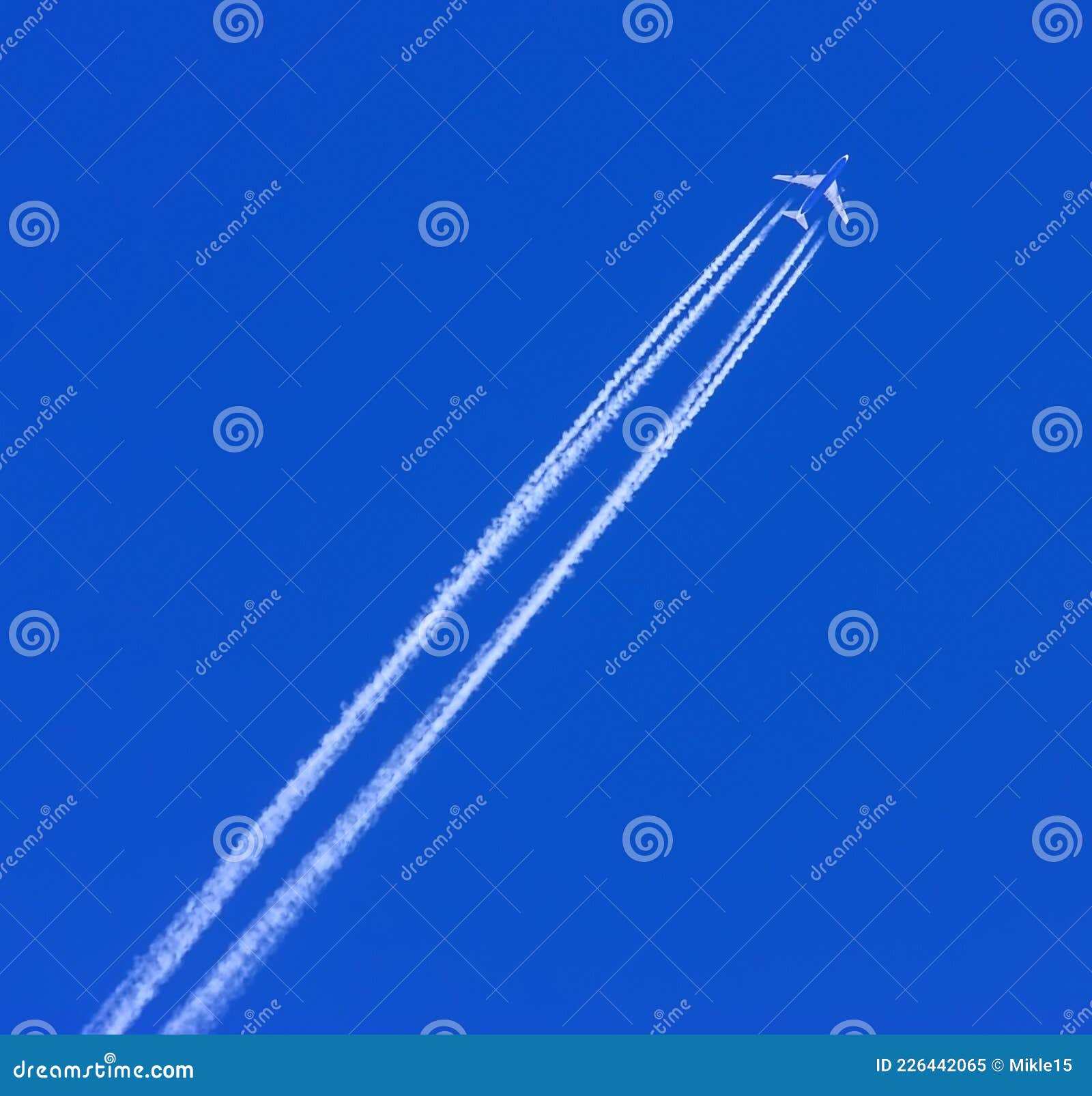 Reactive airplane in sky stock image. Image of reactive - 226442065