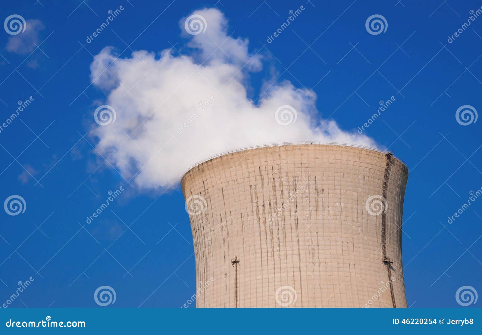 Reactor Cooling Tower Steam Stock Photo - Image of plant, transmission ...
