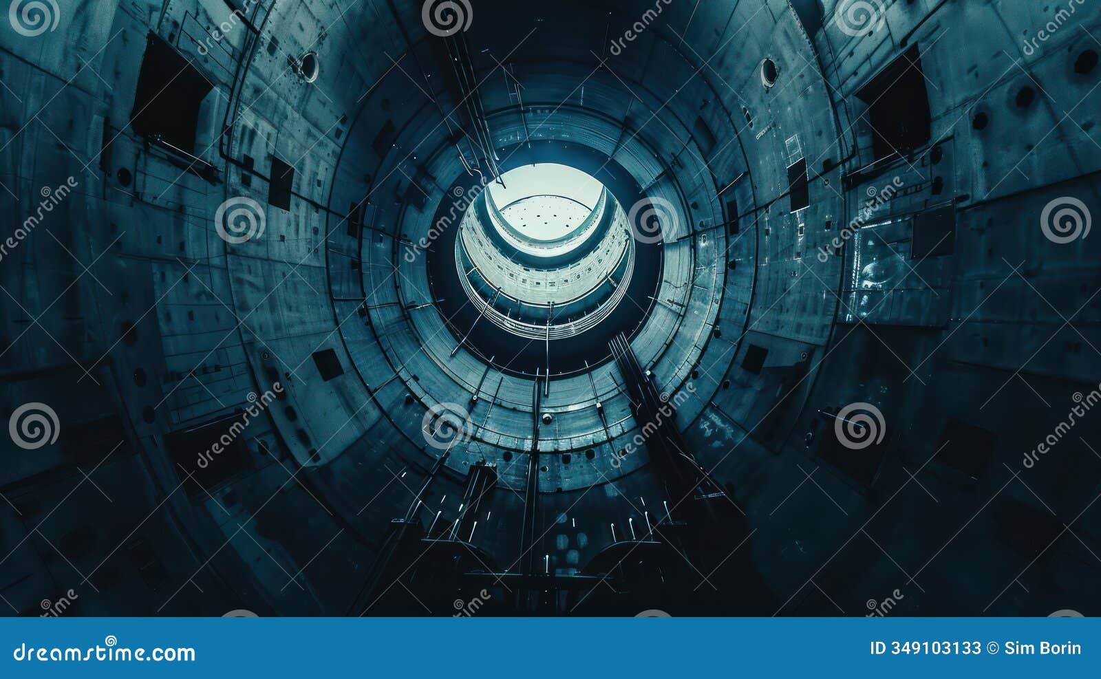 Reactor Core Area in a Nuclear Stock Illustration - Illustration of ...