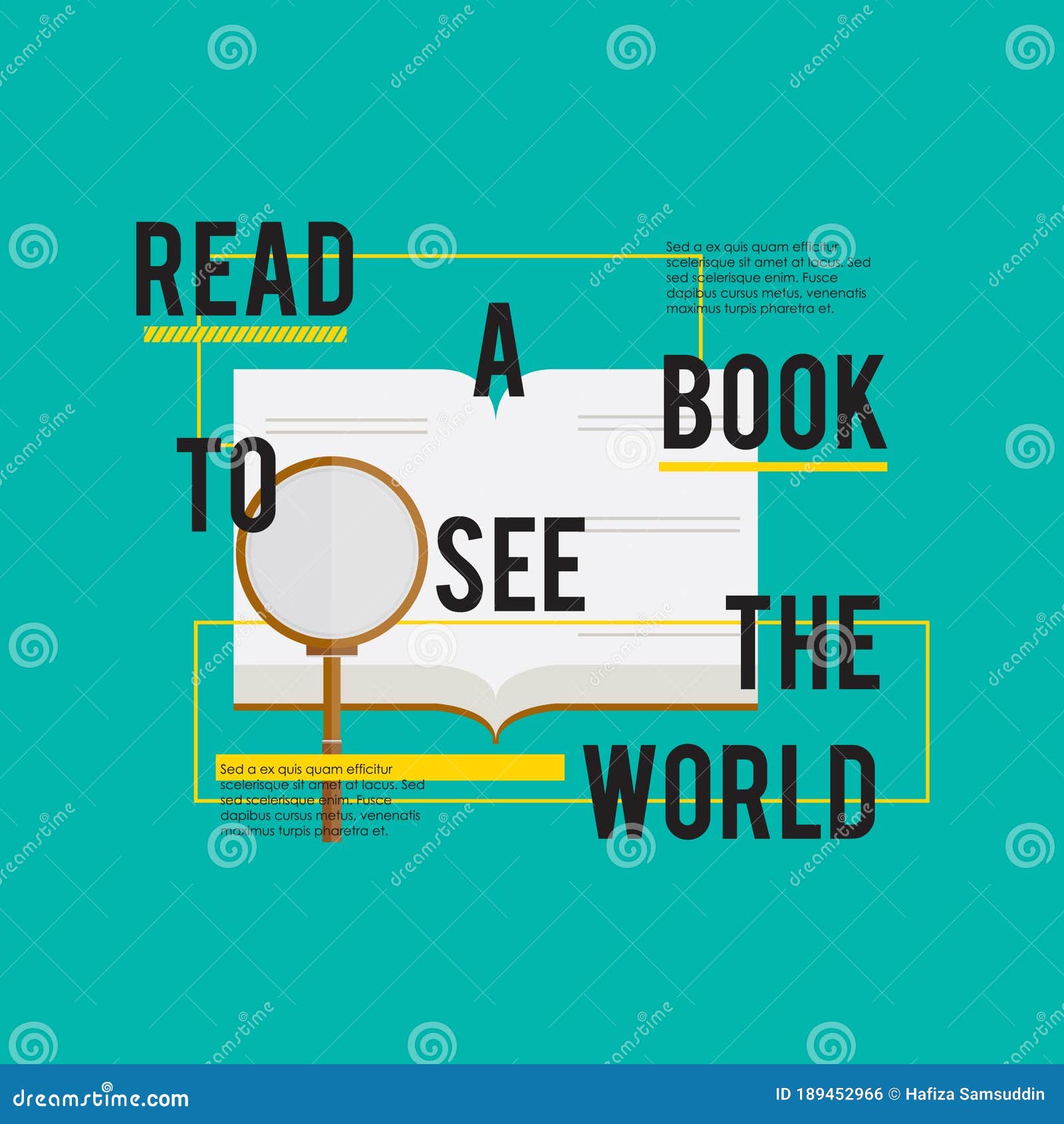 Read a Book To See the World Quote. Vector Illustration Decorative ...