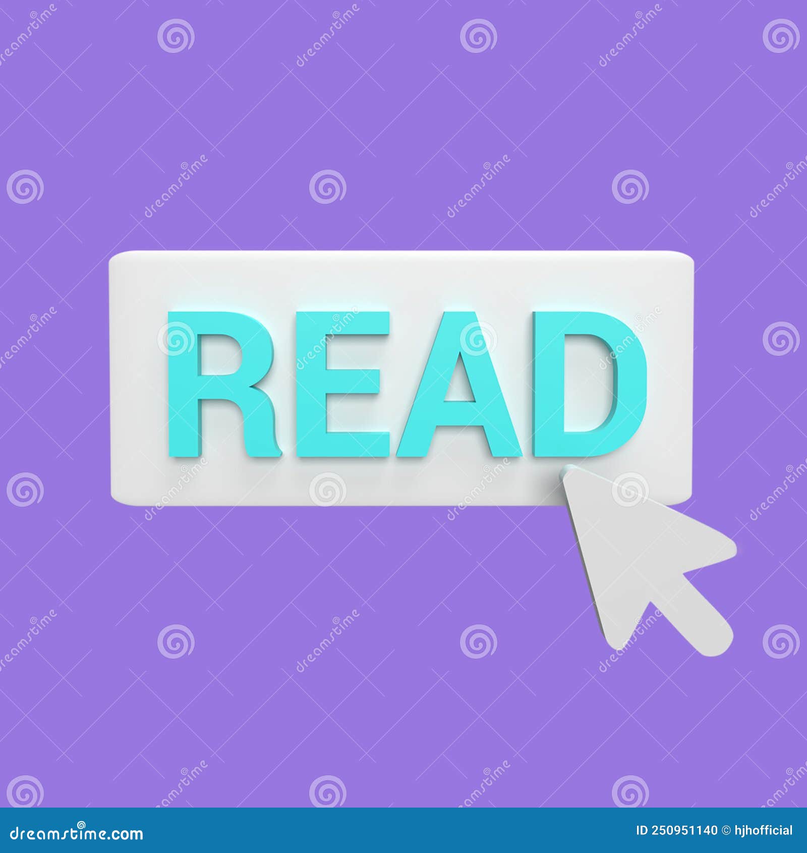 Read Click with Cursor 3d Icon Model Cartoon Style Concept. Render ...