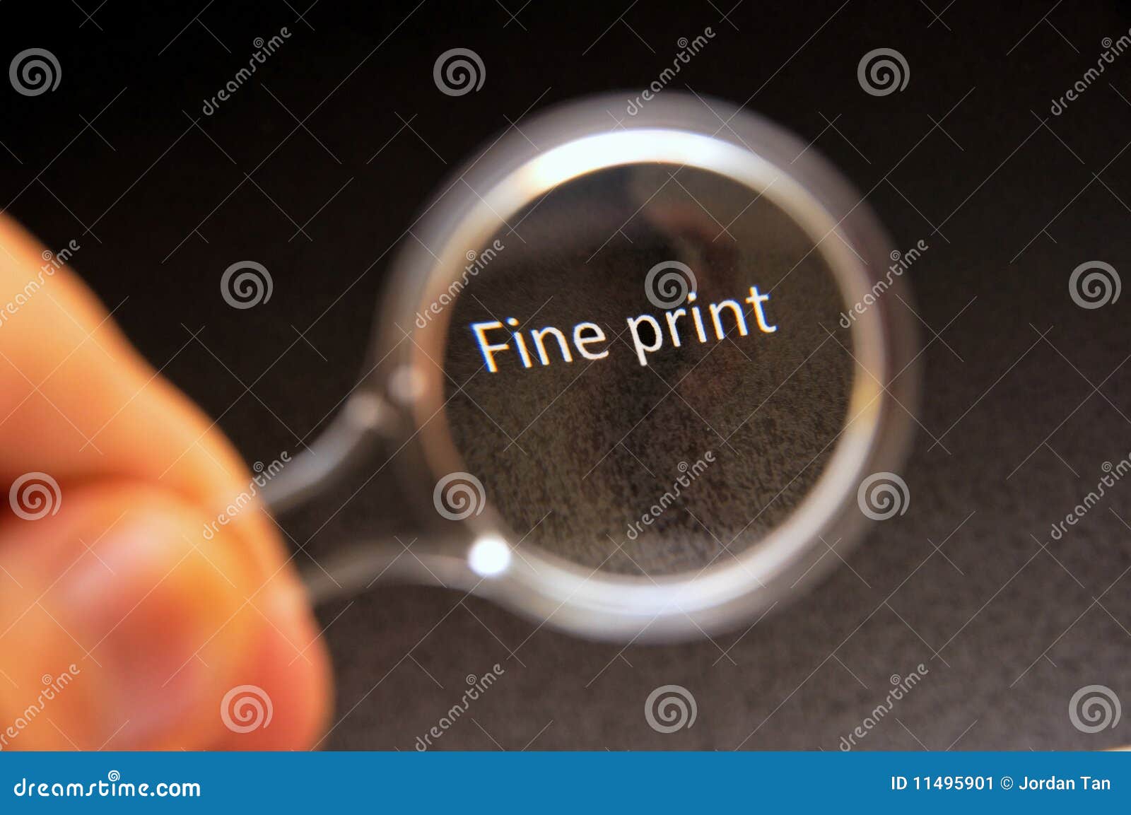 Read the fine print stock image. Image of note, zoom - 11495901