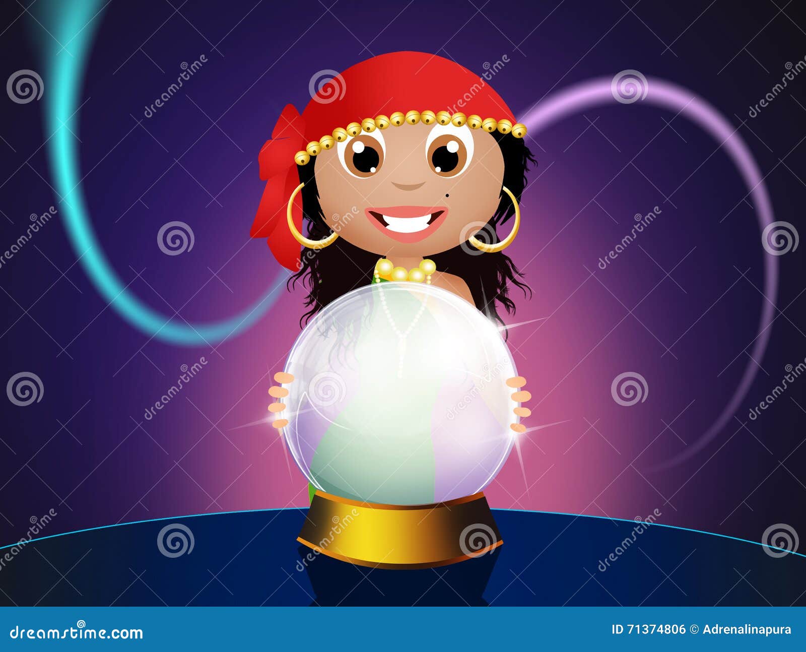 Read the future stock illustration. Illustration of tarot - 71374806