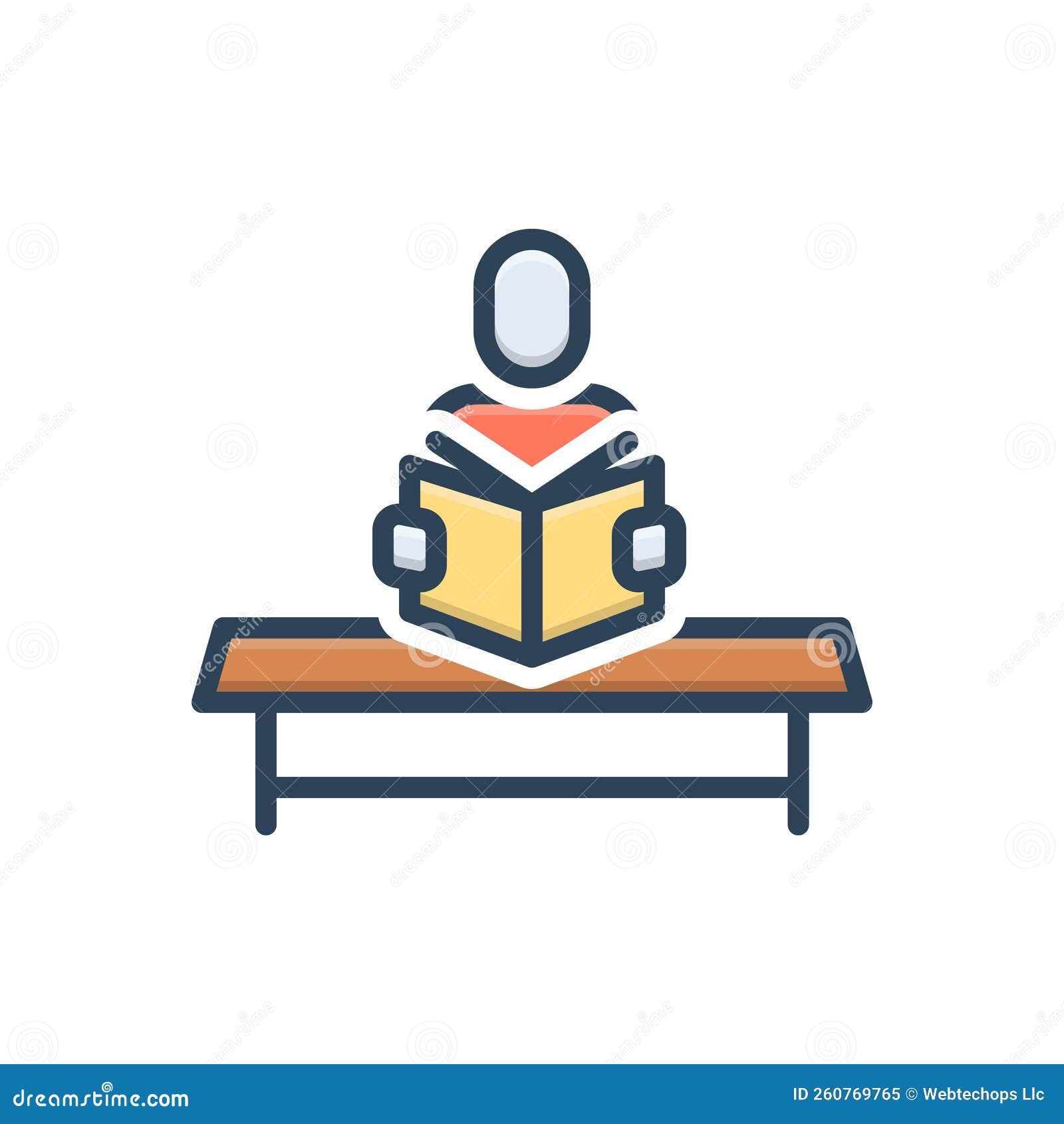 Color Illustration Icon for Read, Study and Learning Stock Illustration ...