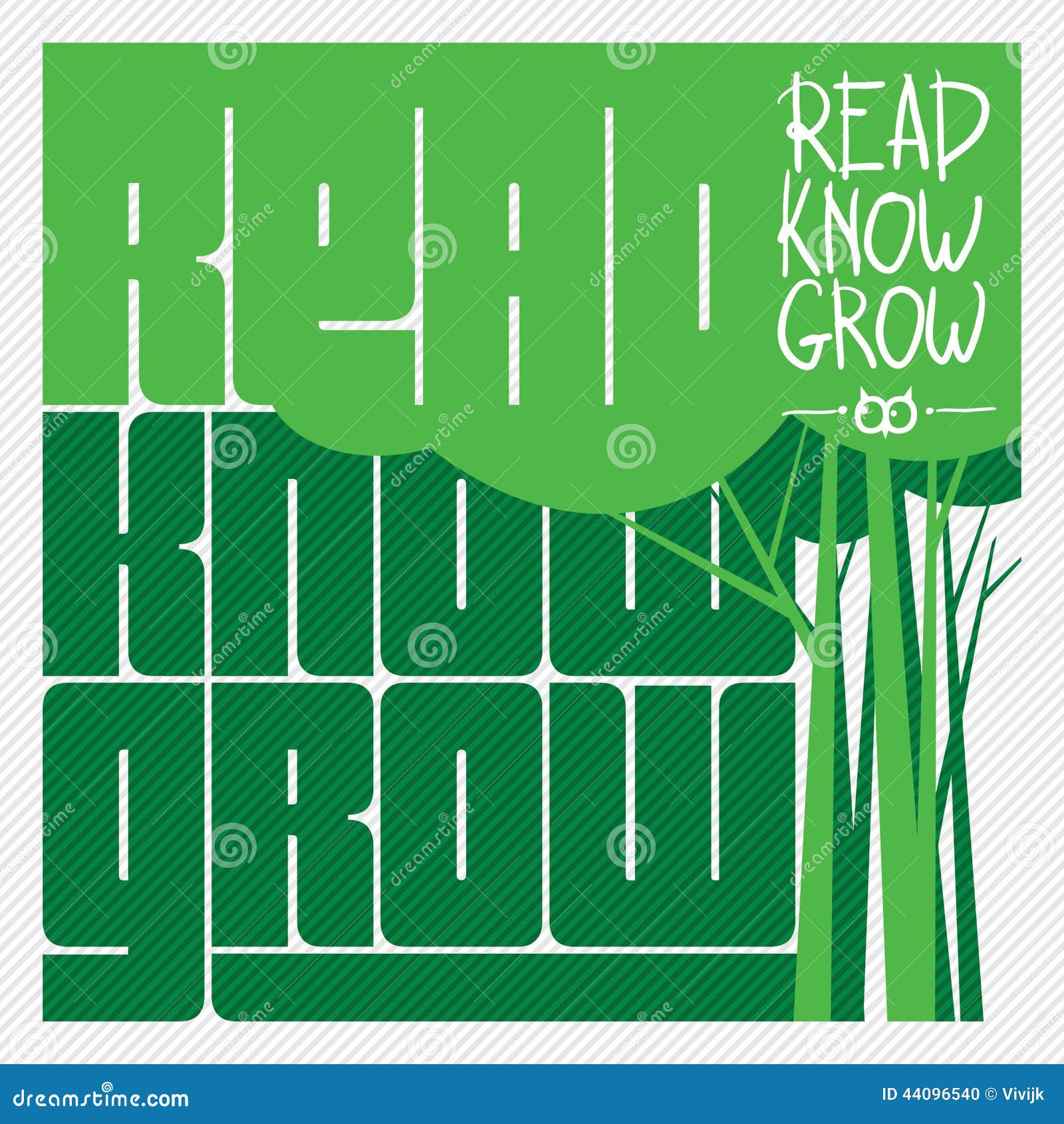 Read Know Grow Concept Vector Stock Vector - Illustration of letter ...