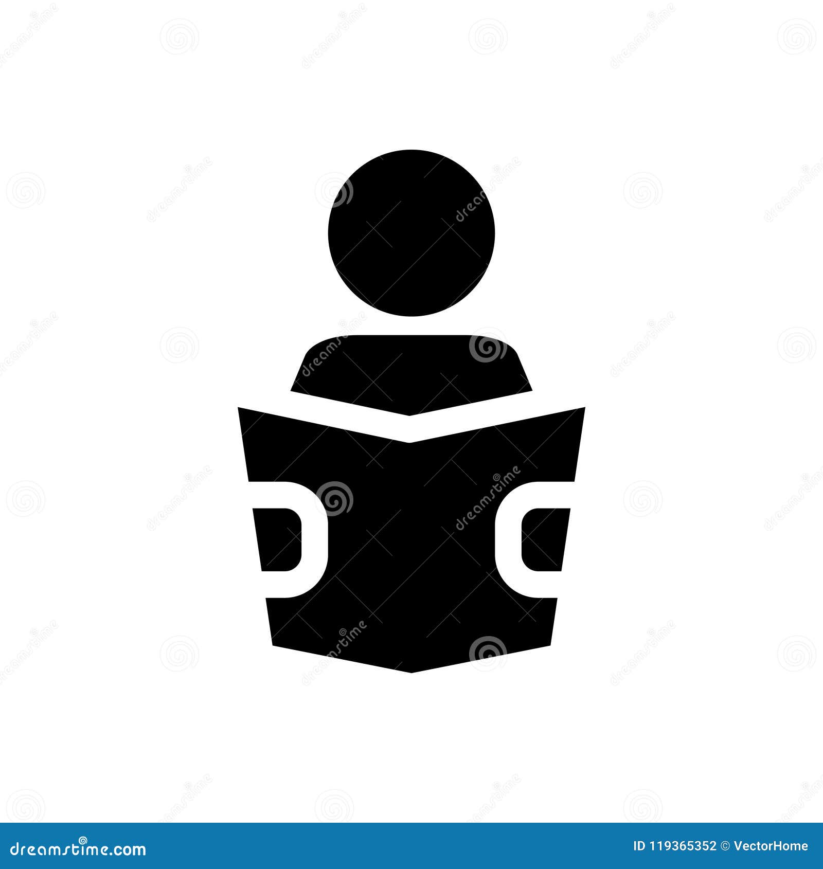 Read The Manual Packaging Symbol, Read The Instructions Icon Cartoon ...