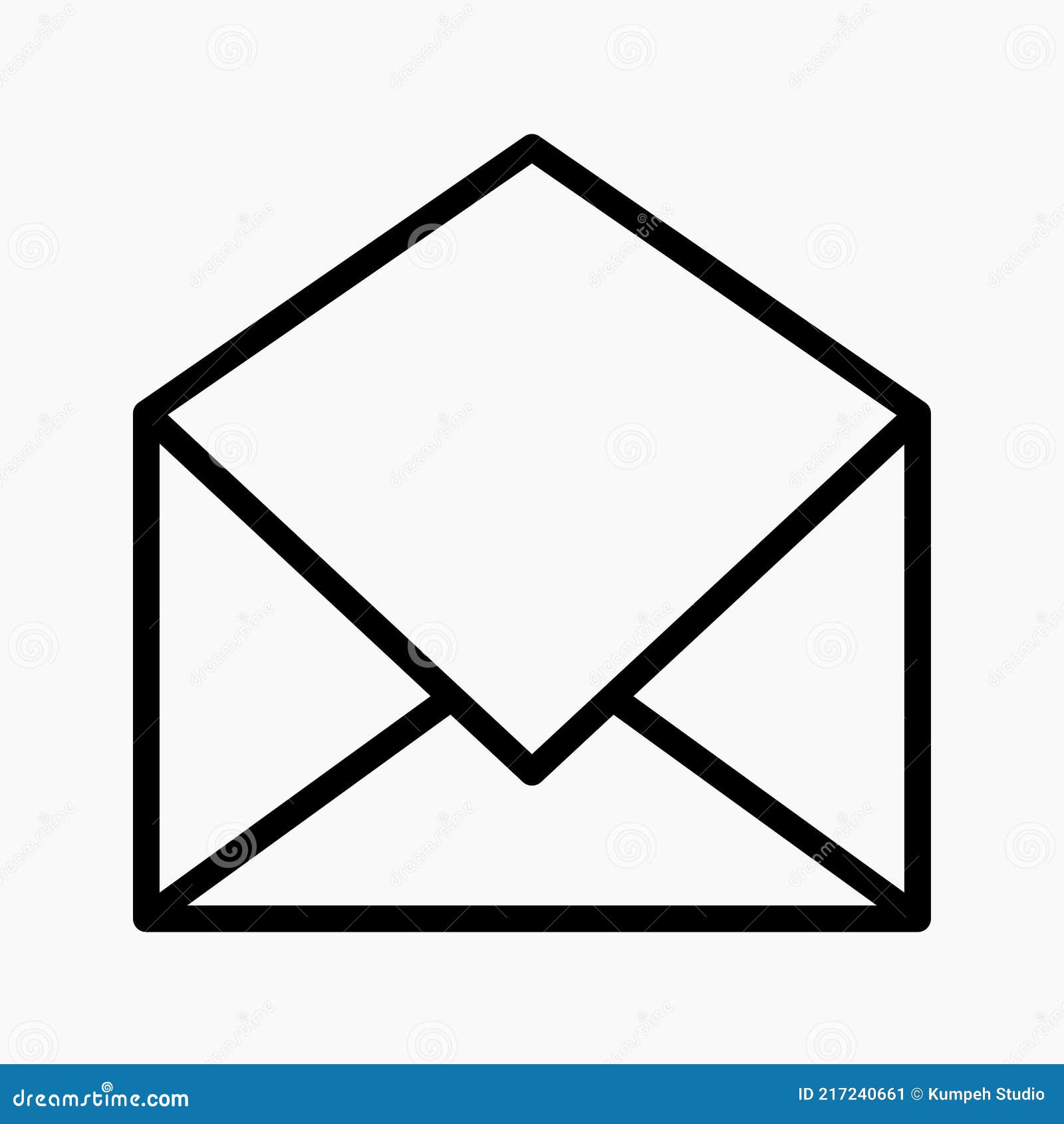 Read Message Icon Vector on Blank Background Stock Vector ...