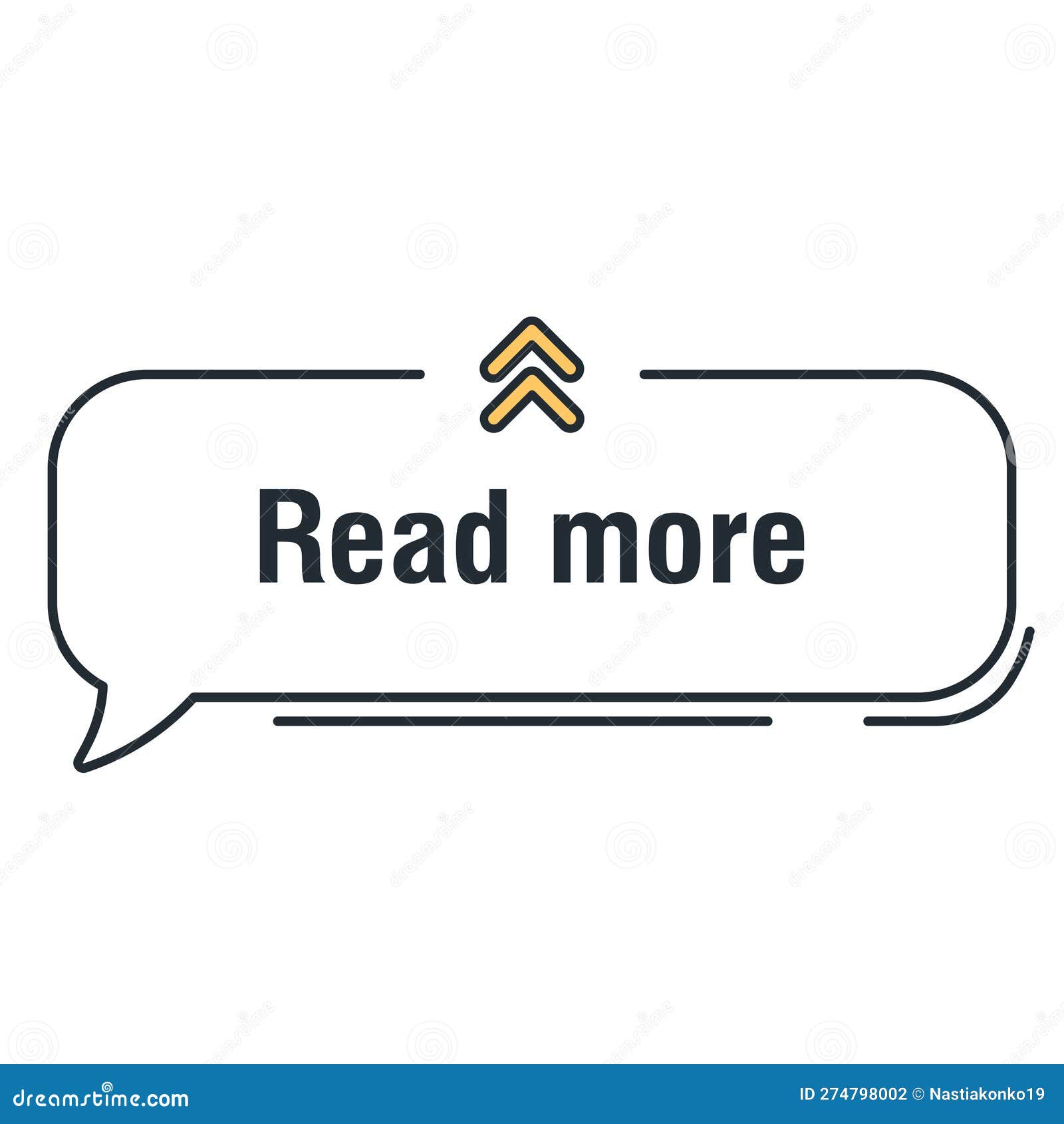 Read More Banner Design. Design Template with Message Speech Bubble and ...