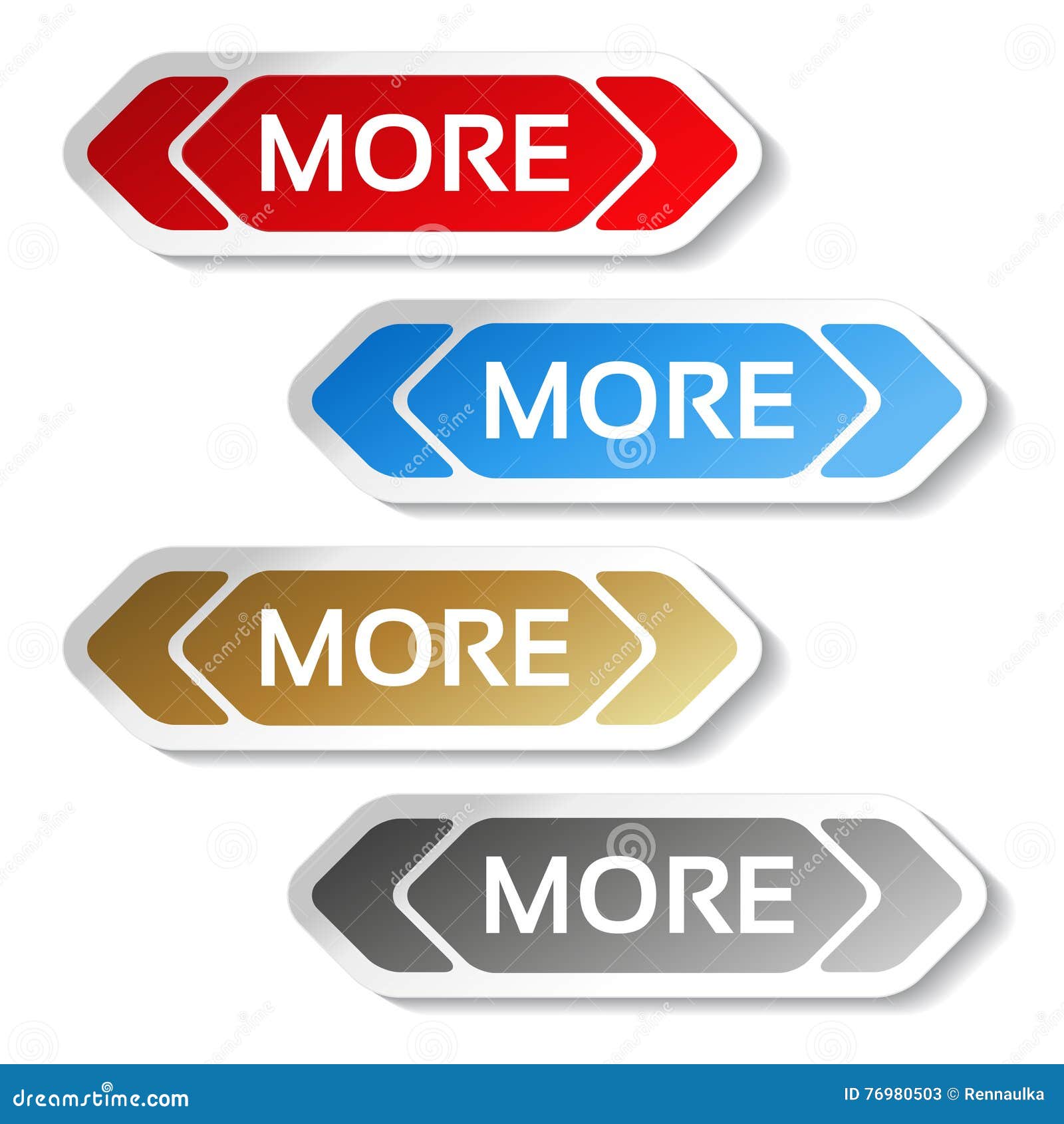 Read More Buttons with Arrows - Labels on the White Background Stock ...