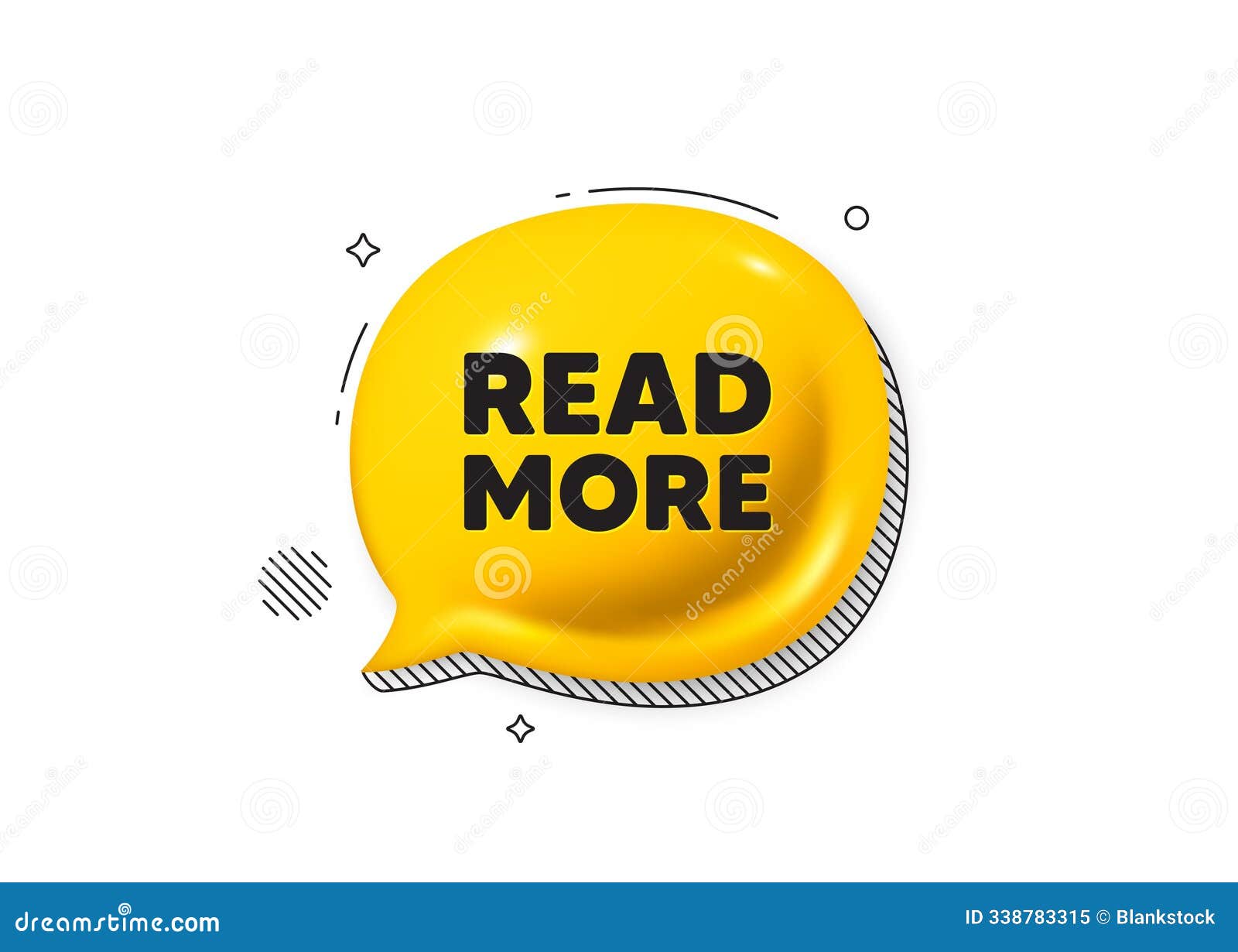 Read More Symbol. Navigation Sign. Comic Speech Bubble 3d Icon. Vector ...