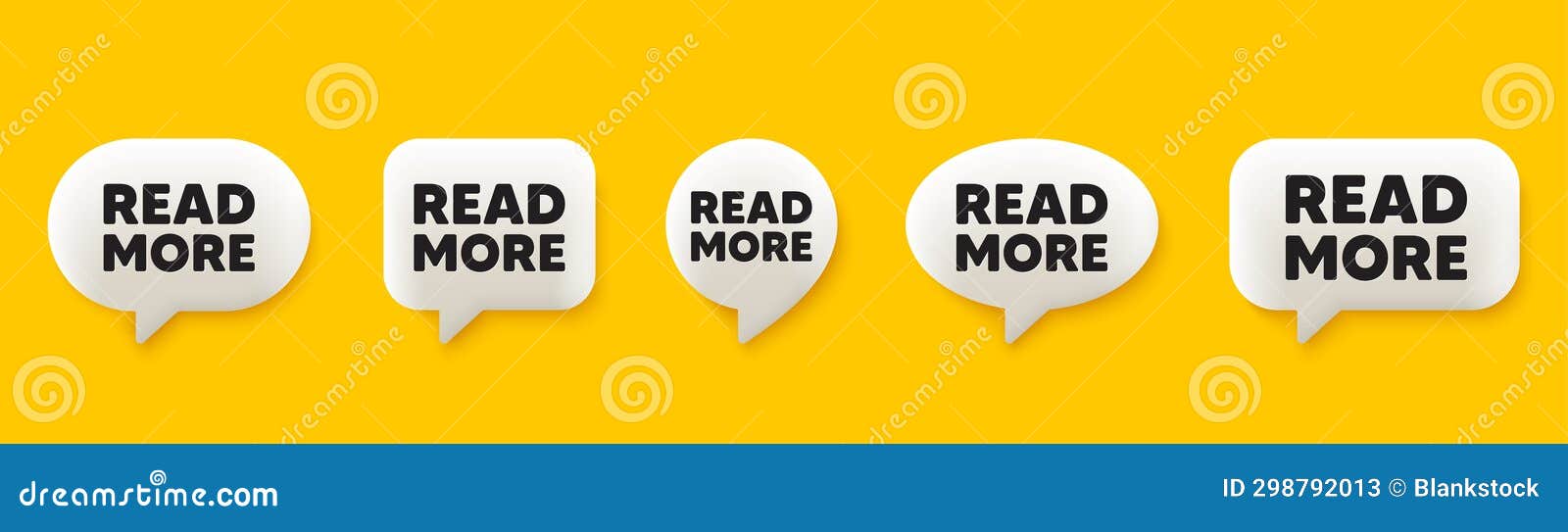 Read More Symbol. Navigation Sign. 3d Speech Chat Bubbles. Vector Stock ...