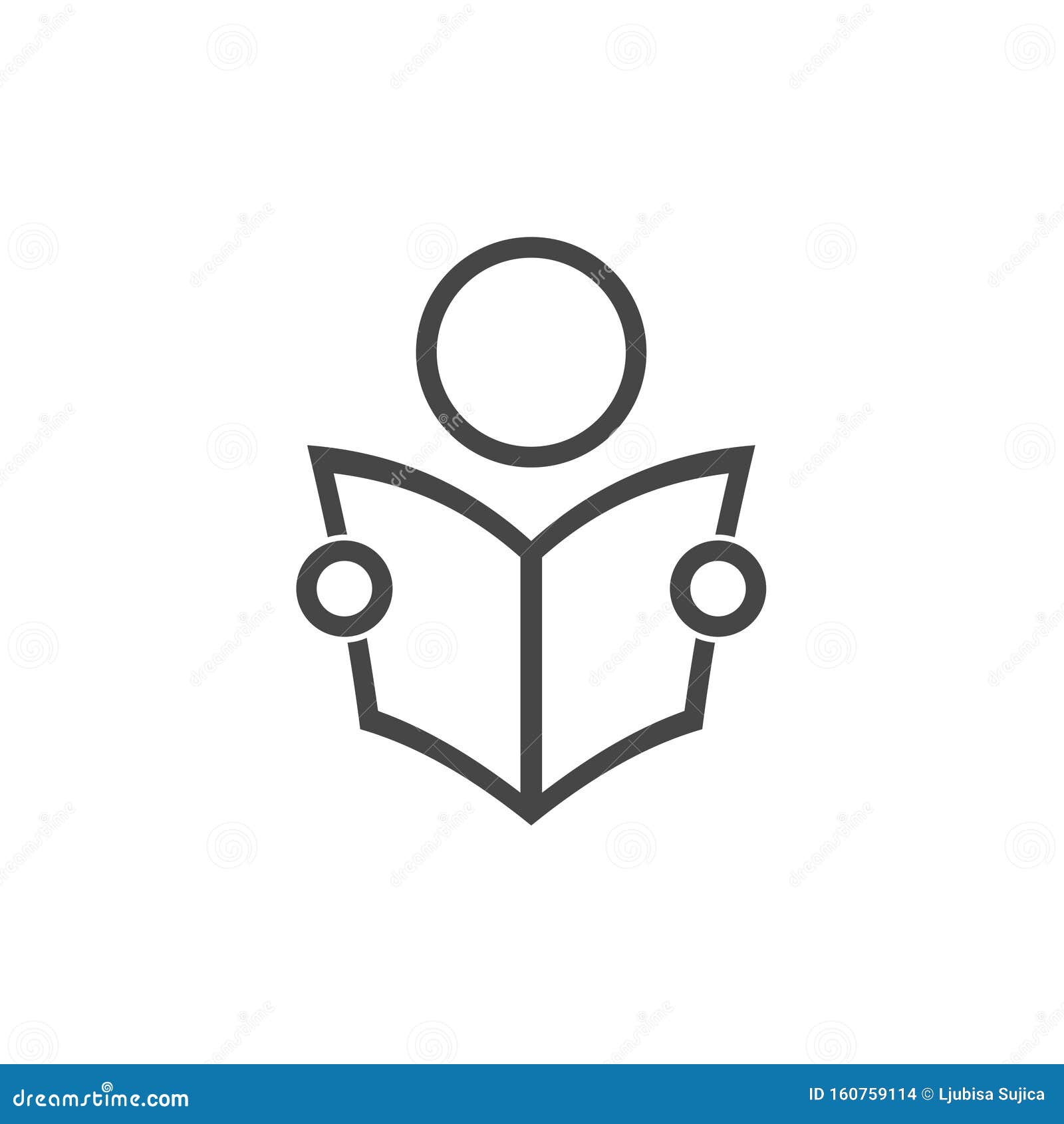 Read newspaper logo vector stock vector. Illustration of child - 160759114