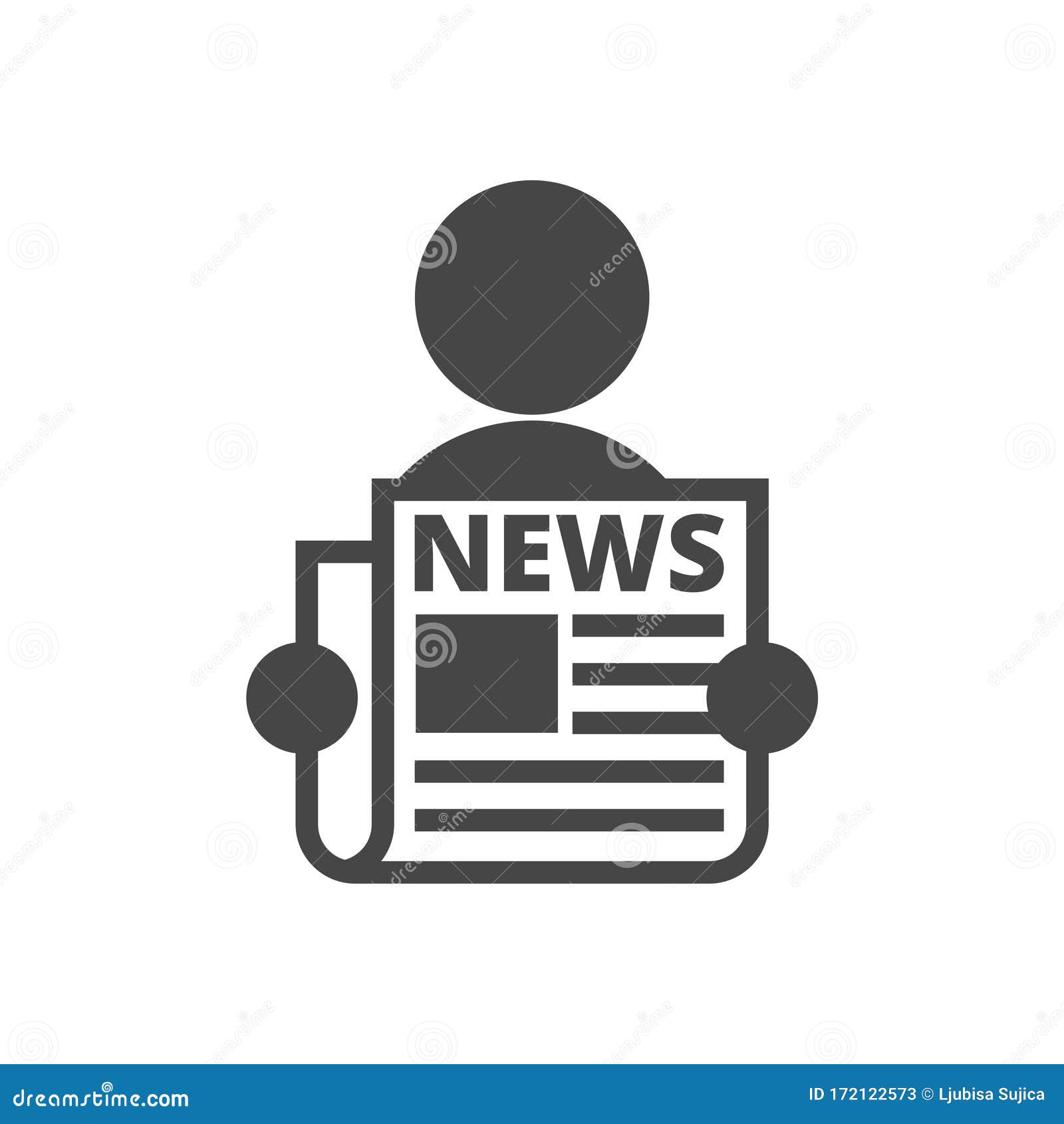 Read Newspaper Logo Vector Icon Stock Vector - Illustration of ...