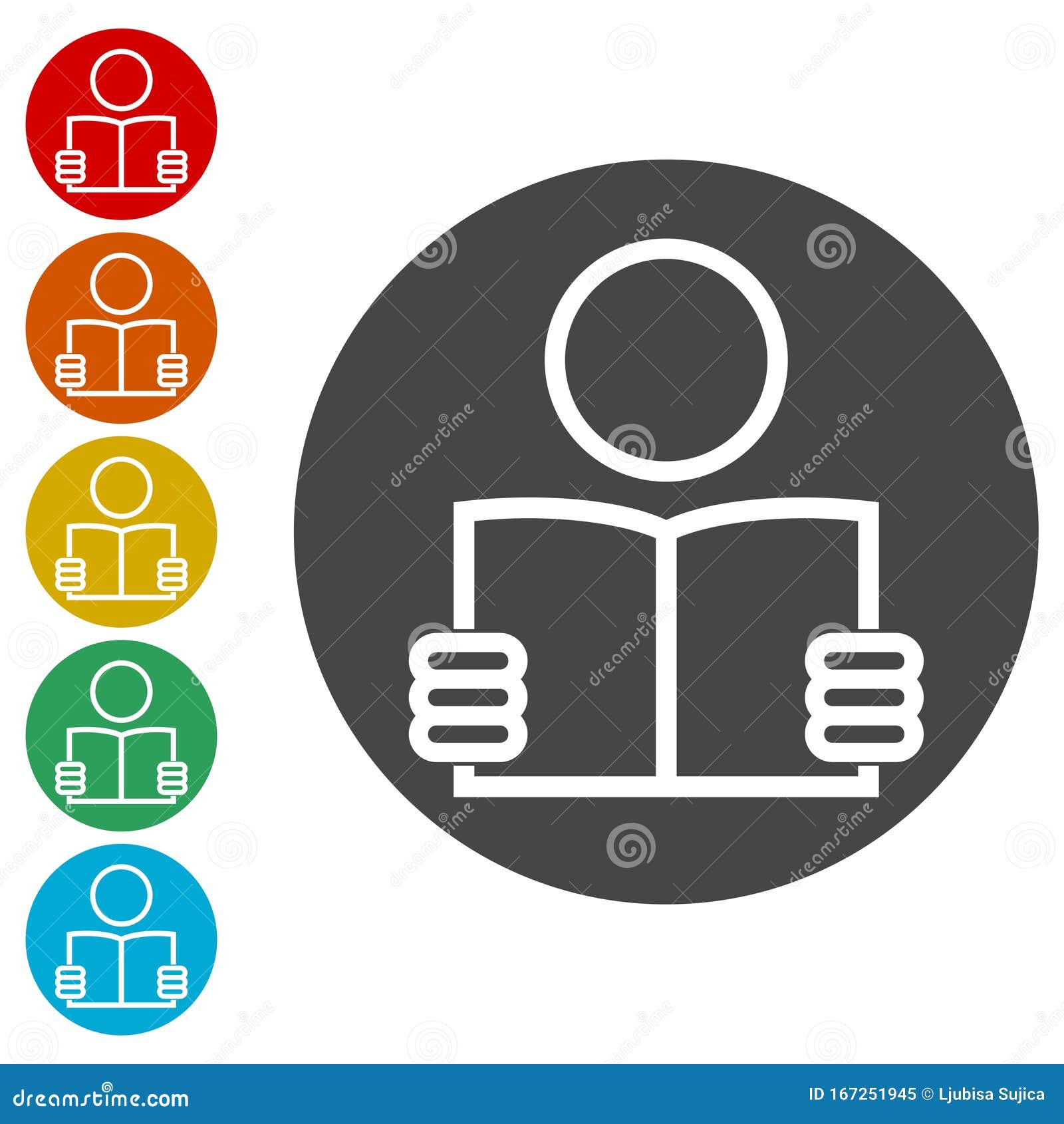 Read Newspaper Logo Vector Icons Set Stock Vector - Illustration of ...