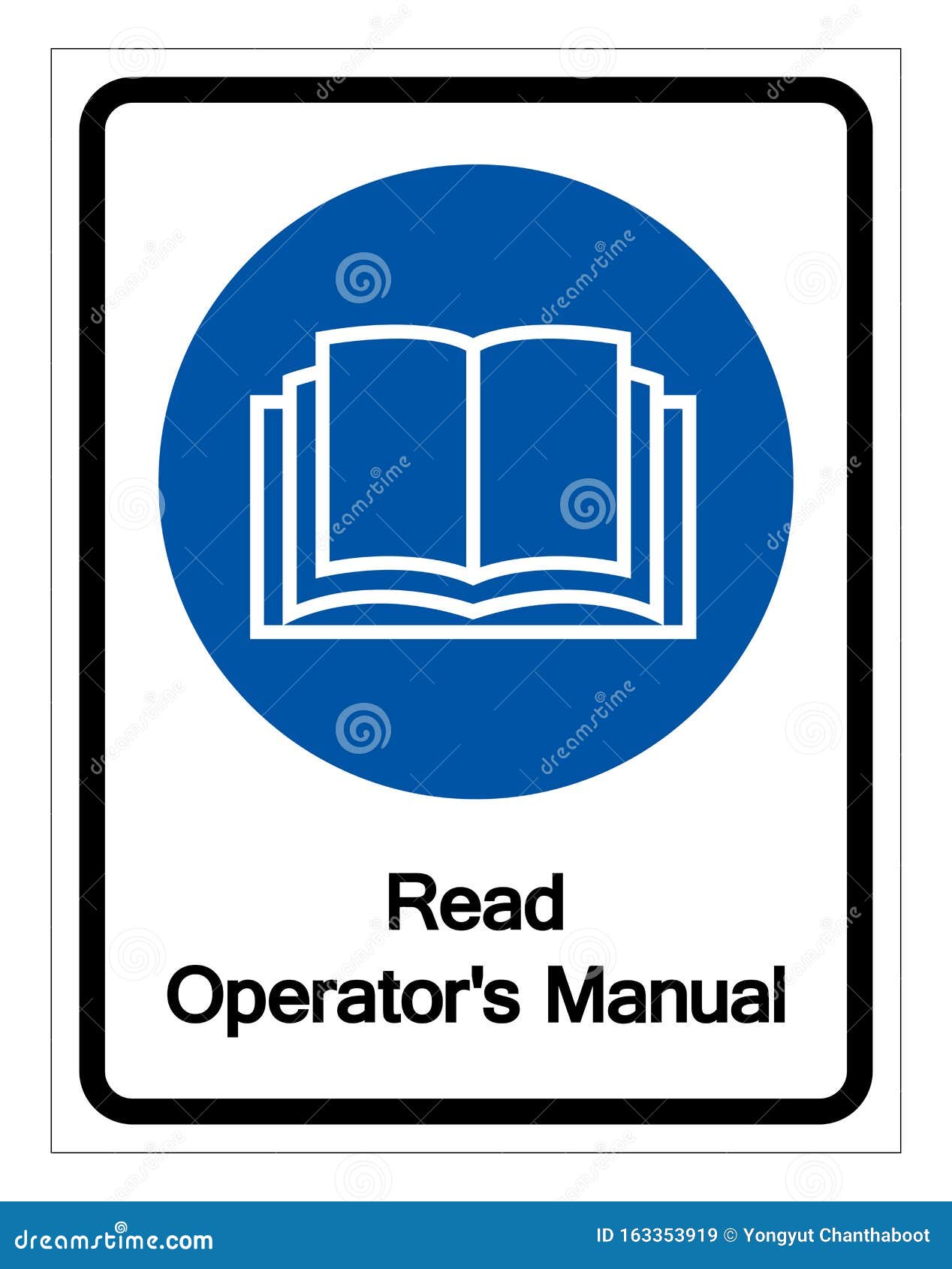 Read Operator`s Manual Symbol Sign,Vector Illustration, Isolated On ... Read Operator`s Manual Symbol Sign,Vector Illustration, Isolated On ...