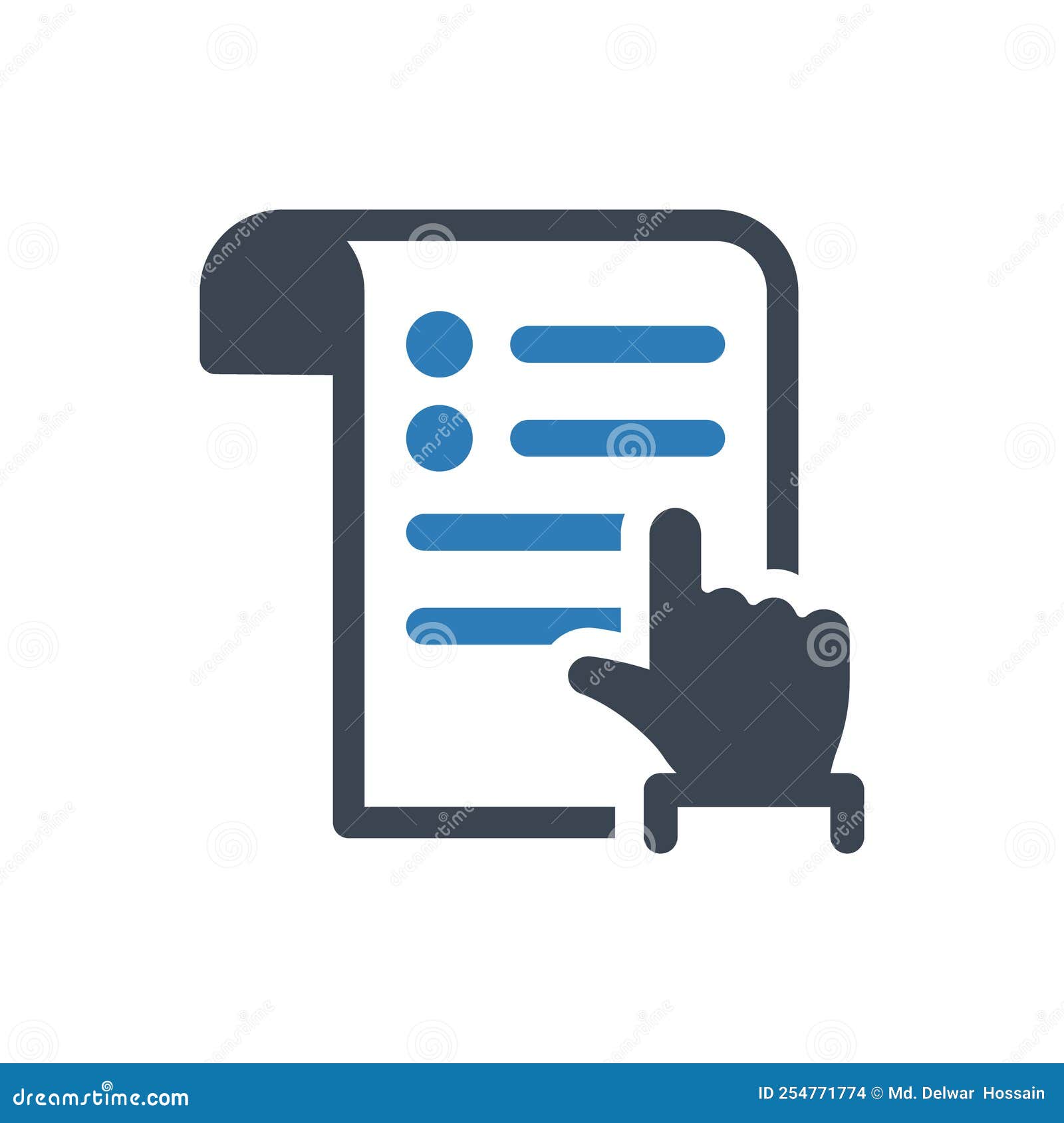 Read paper icon stock vector. Illustration of icon, learning - 254771774