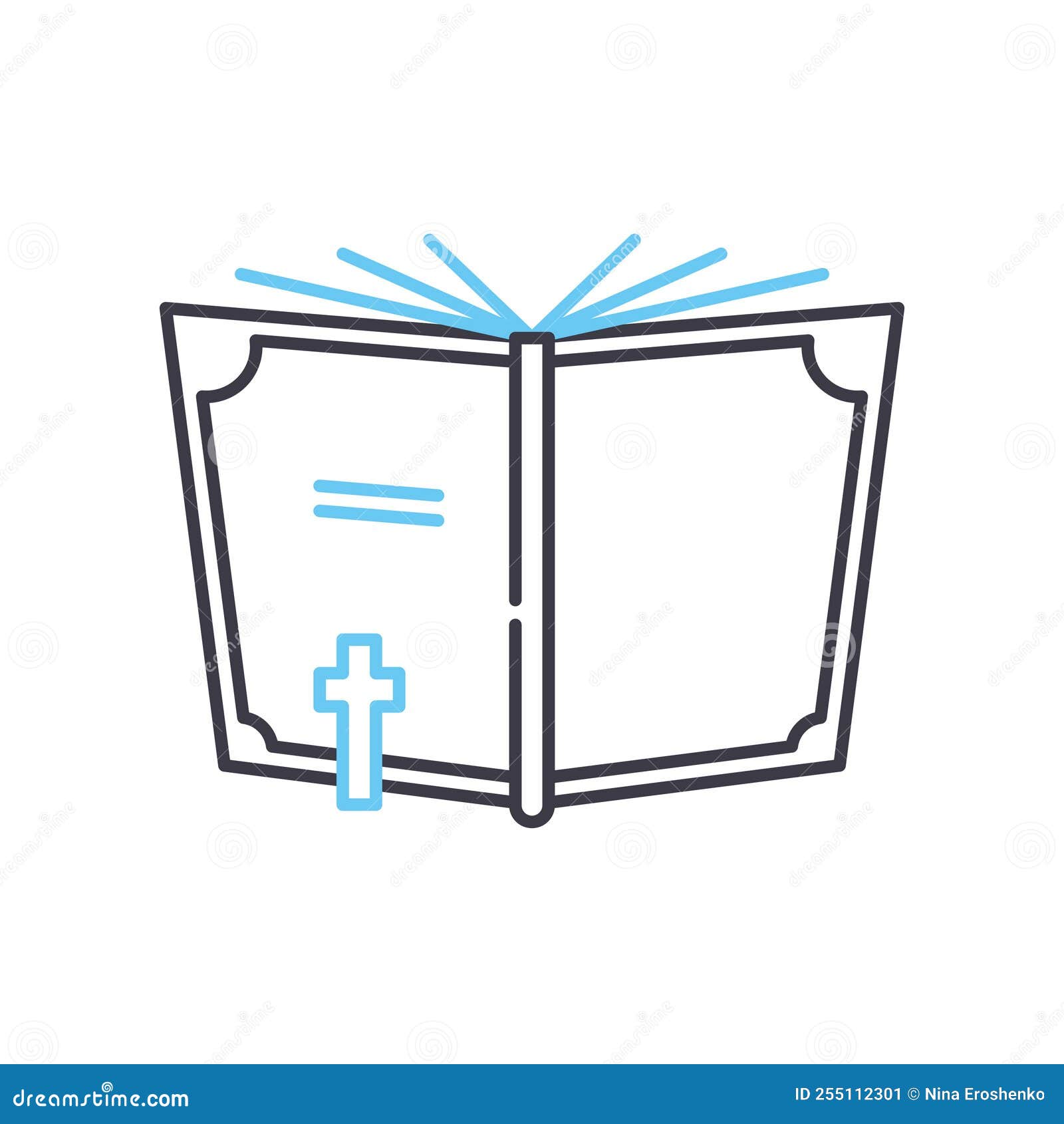 Read Scripture Line Icon, Outline Symbol, Vector Illustration, Concept ...