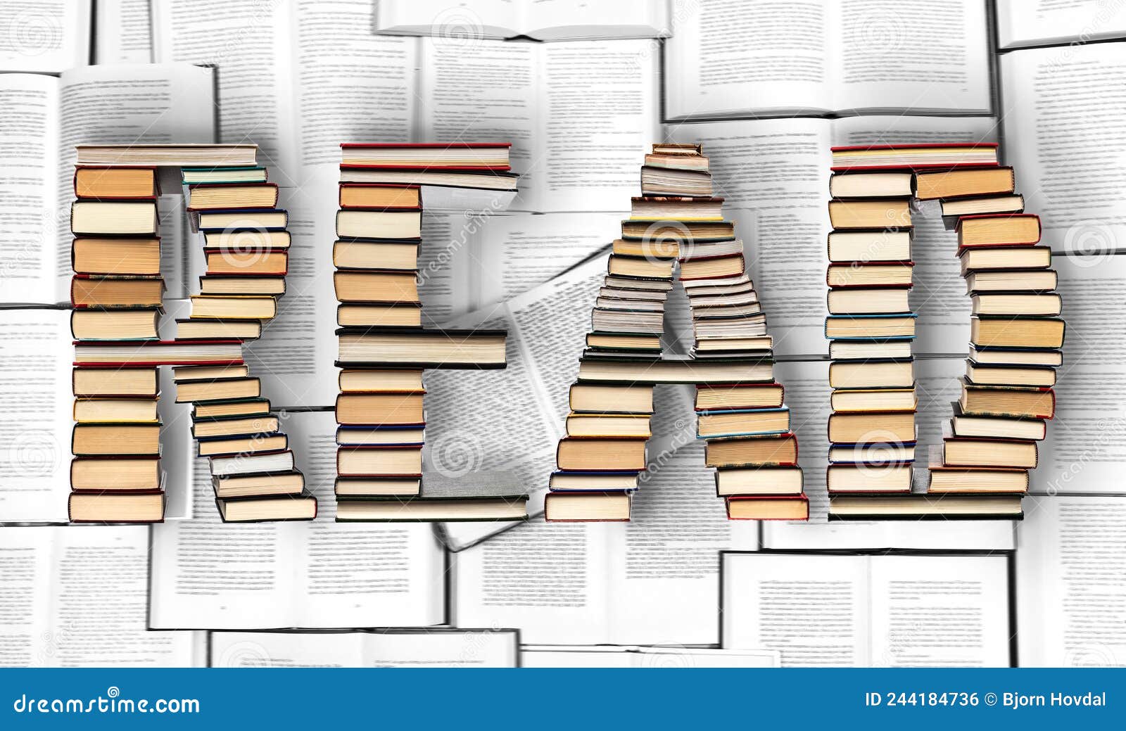 Read spelled with books stock illustration. Illustration of book ...
