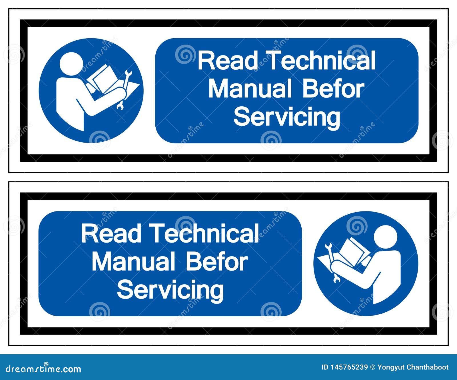 Read Technical Manual before Servicing Symbol Sign, Vector Illustration ...