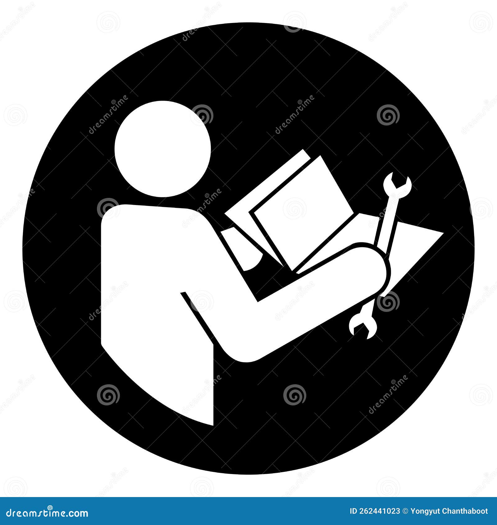 Read Technical Manual before Servicing Symbol Sign, Vector Illustration ...