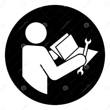 Read Technical Manual before Servicing Symbol Sign, Vector Illustration ...