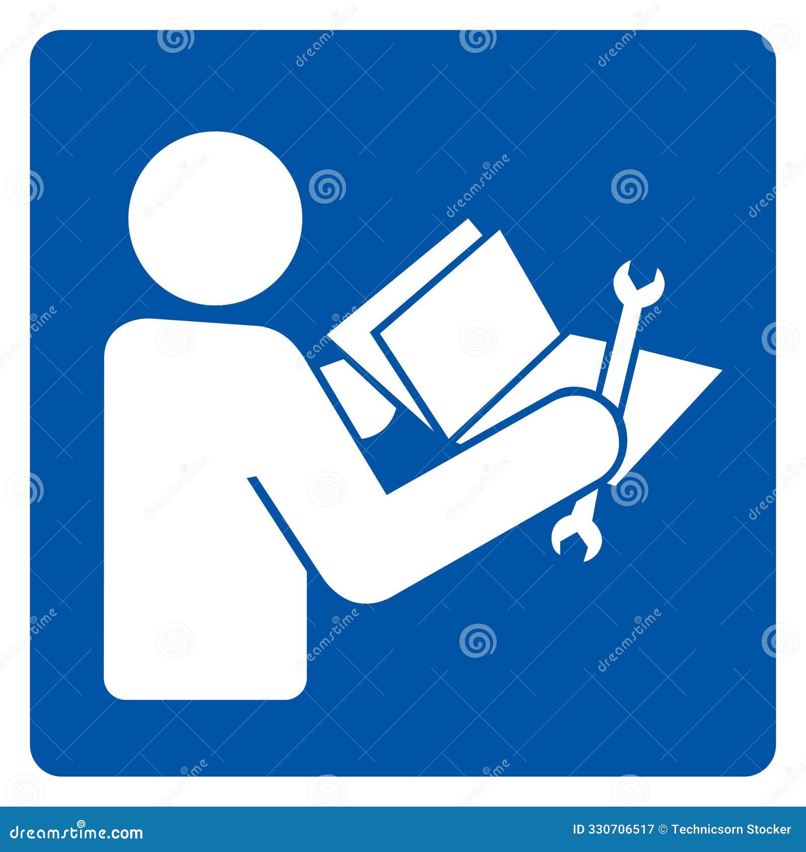 Read Technical Manual before Servicing Symbol Sign, Vector Illustration ...