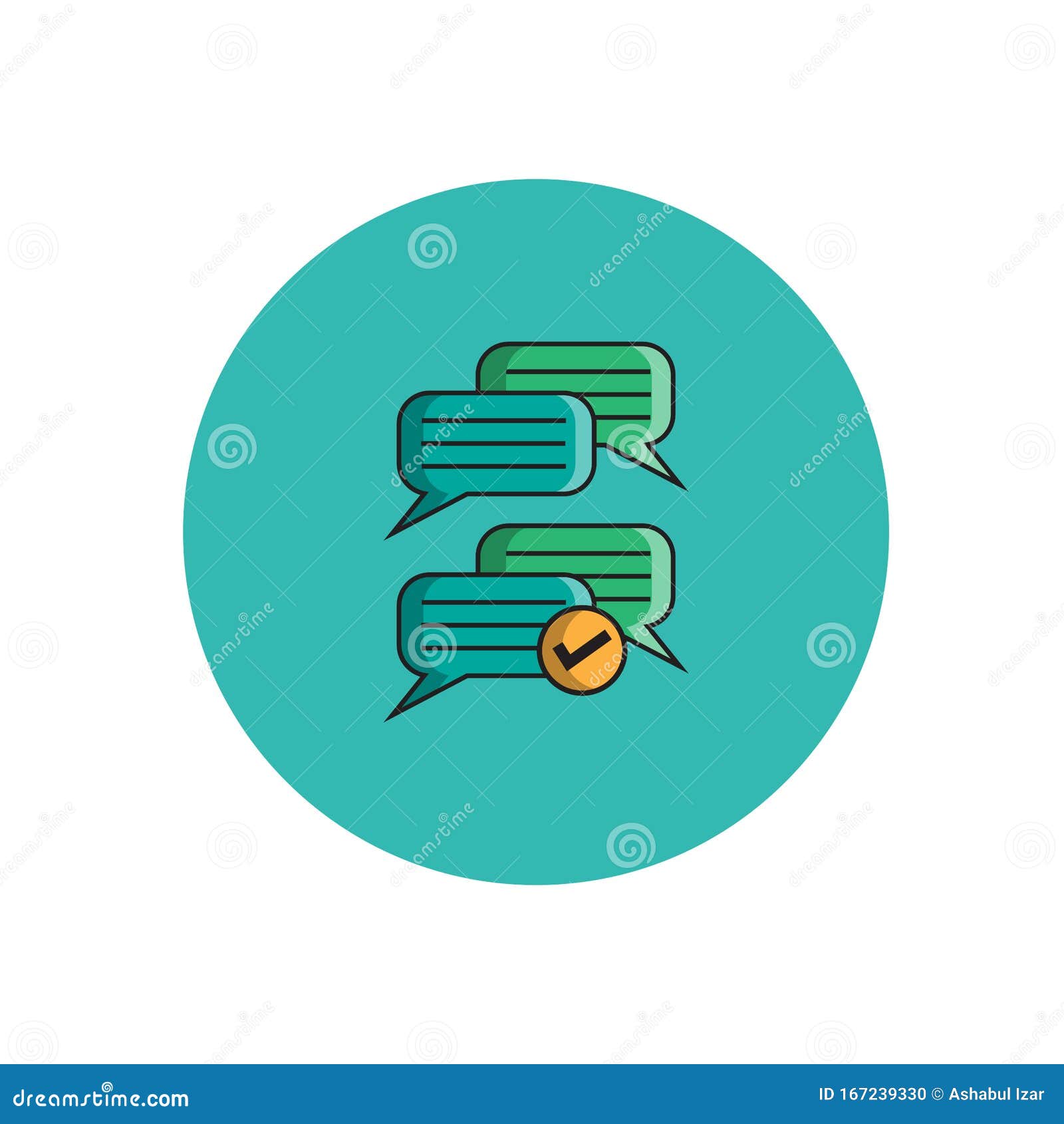 Read and Unread Chat Icon Illustration Vector Stock Vector ...