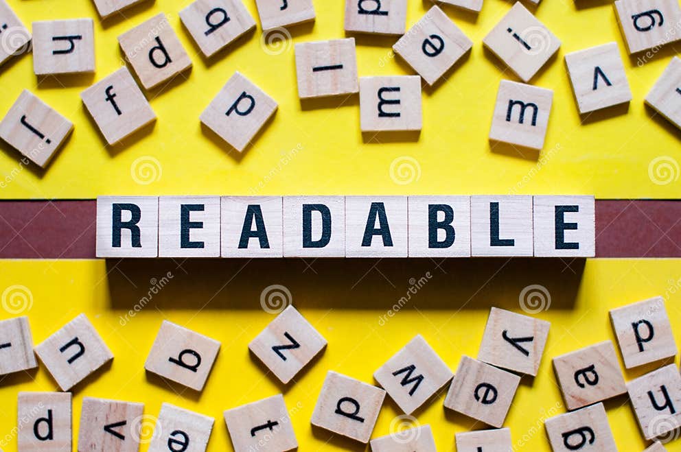 Readable Word Concept on Cubes Stock Image - Image of data, note: 165442933