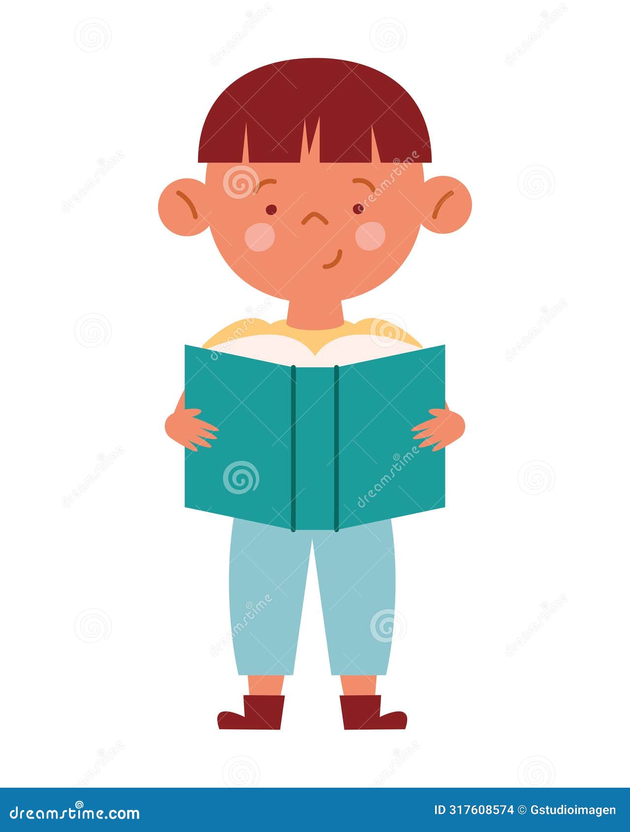 Reader Boy Cartoon Stock Photography | CartoonDealer.com #317608574