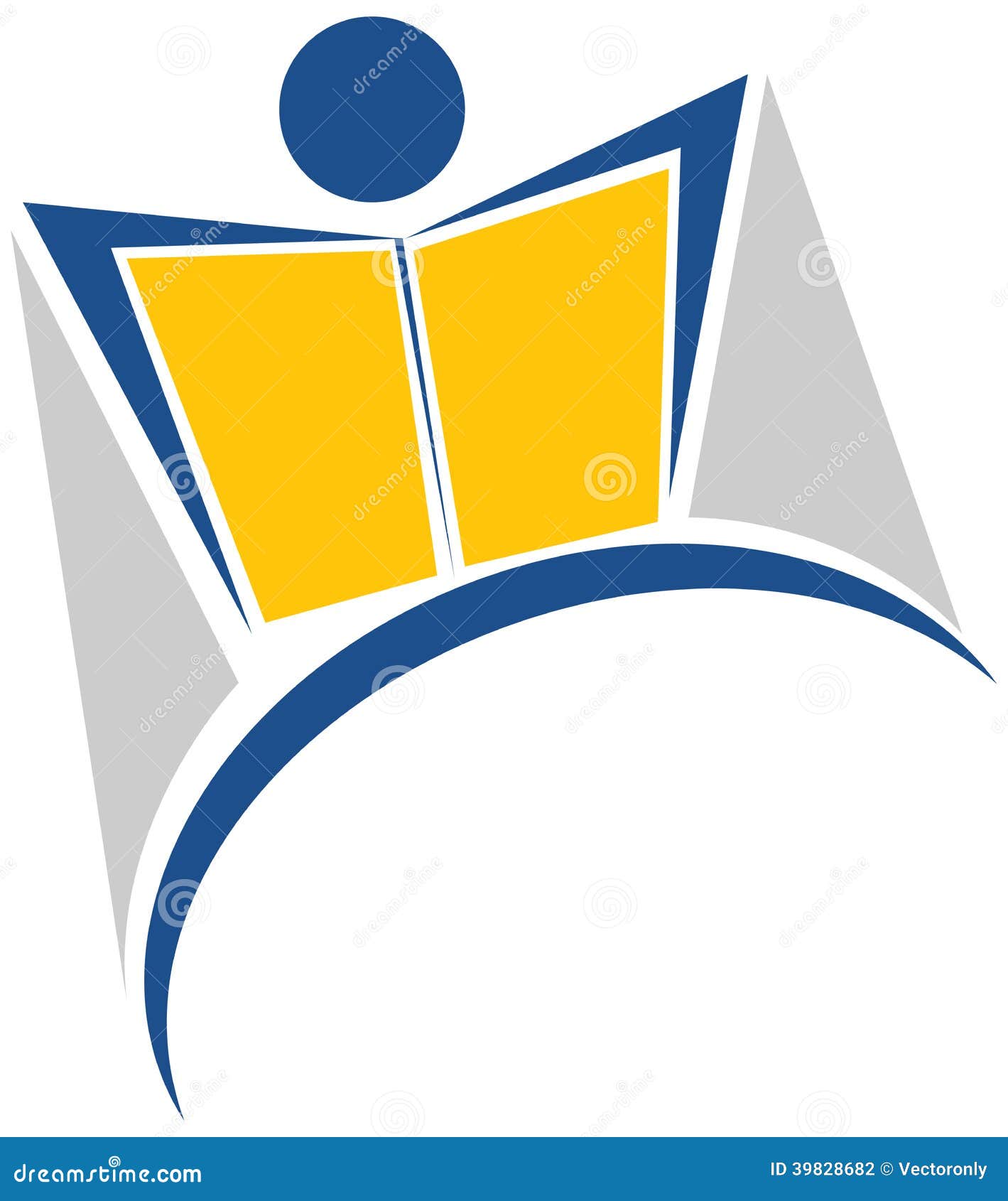 Reader logo stock vector. Illustration of artistic, abstract - 39828682