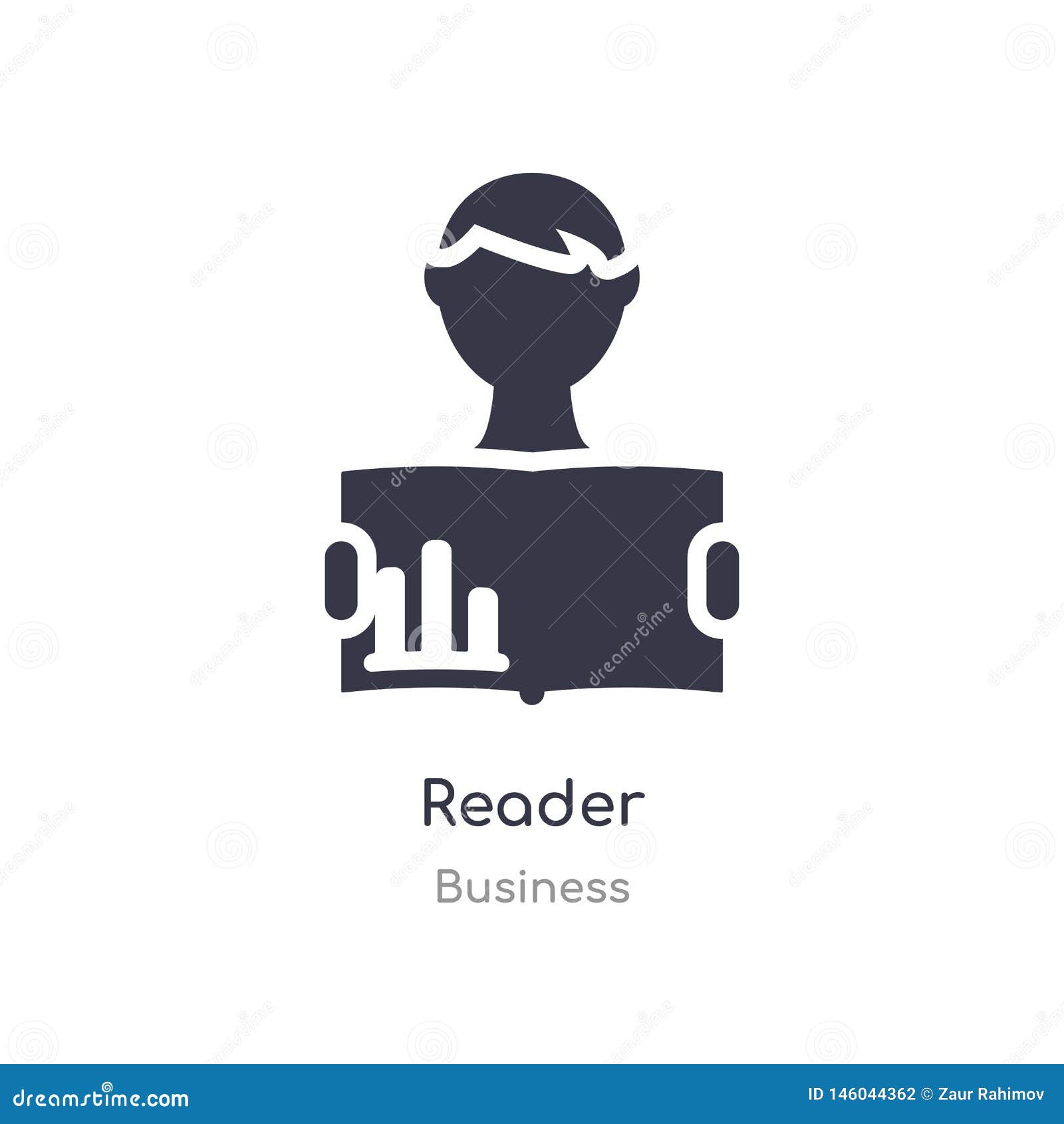 Reader Outline Icon. Isolated Line Vector Illustration from Business ...