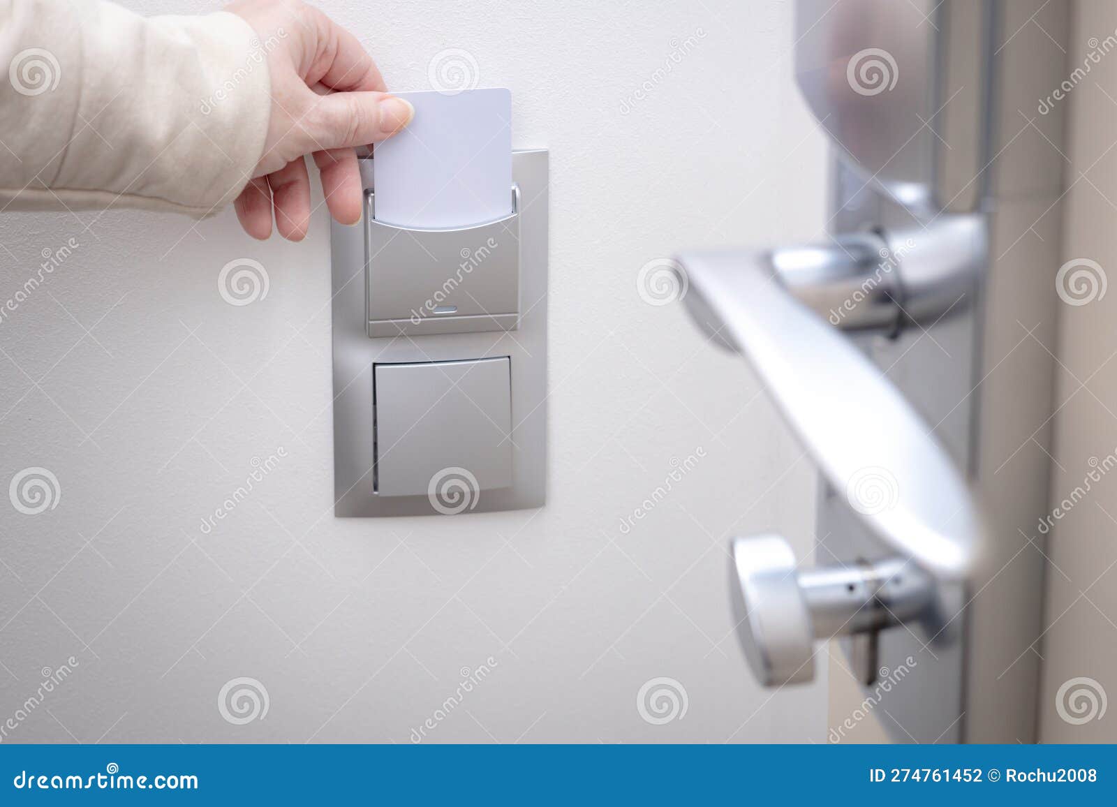 Reader with a Place for an Access Card in a Hotel Room Stock Photo ...