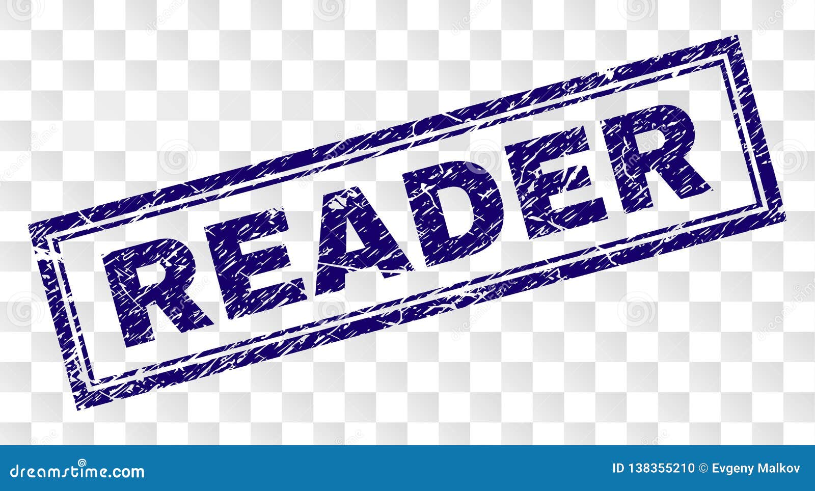 Grunge READER Rectangle Stamp Stock Vector - Illustration of word, blue ...