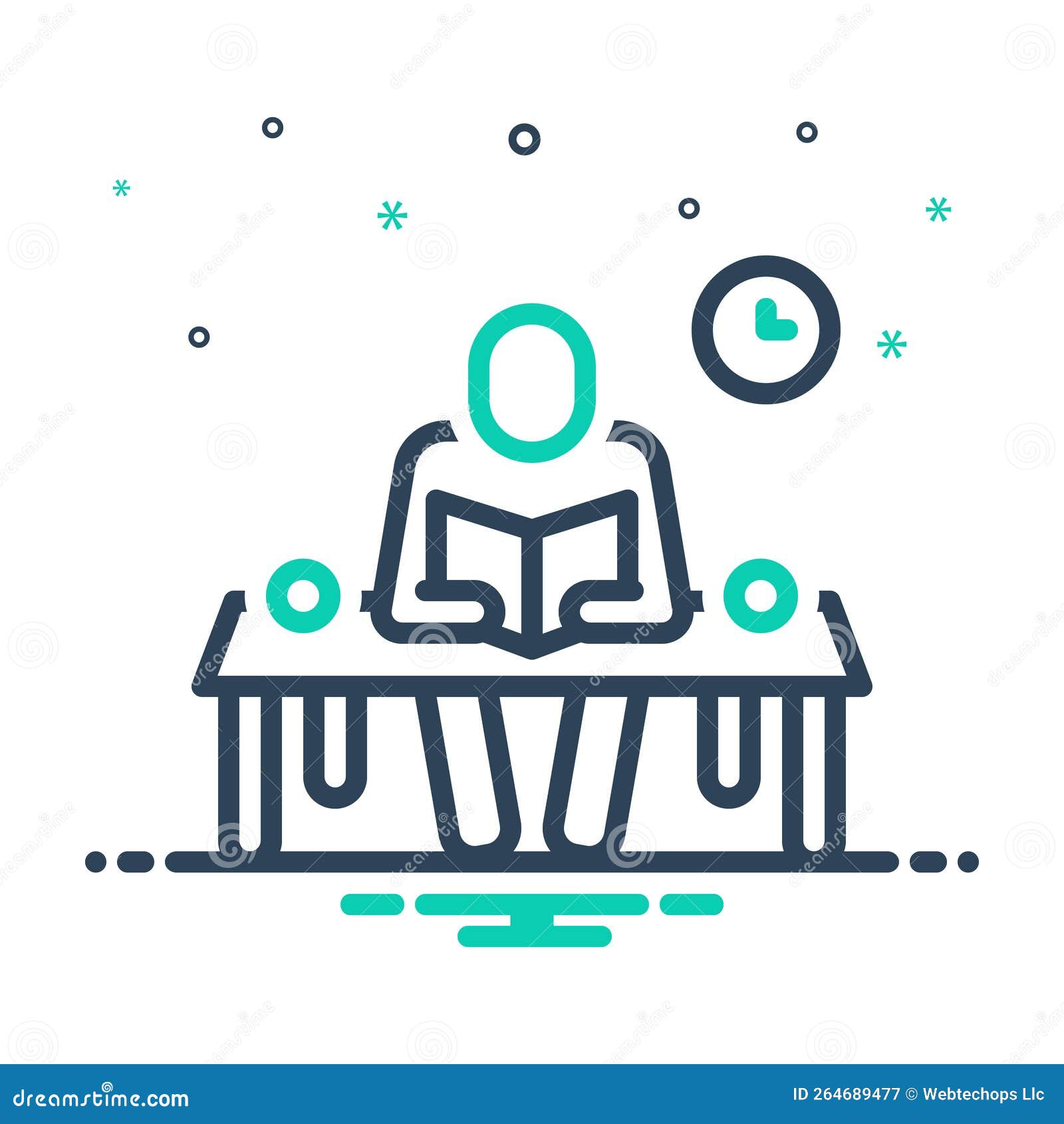 Mix Icon for Readers, Reciter and Bibliophile Stock Illustration ...