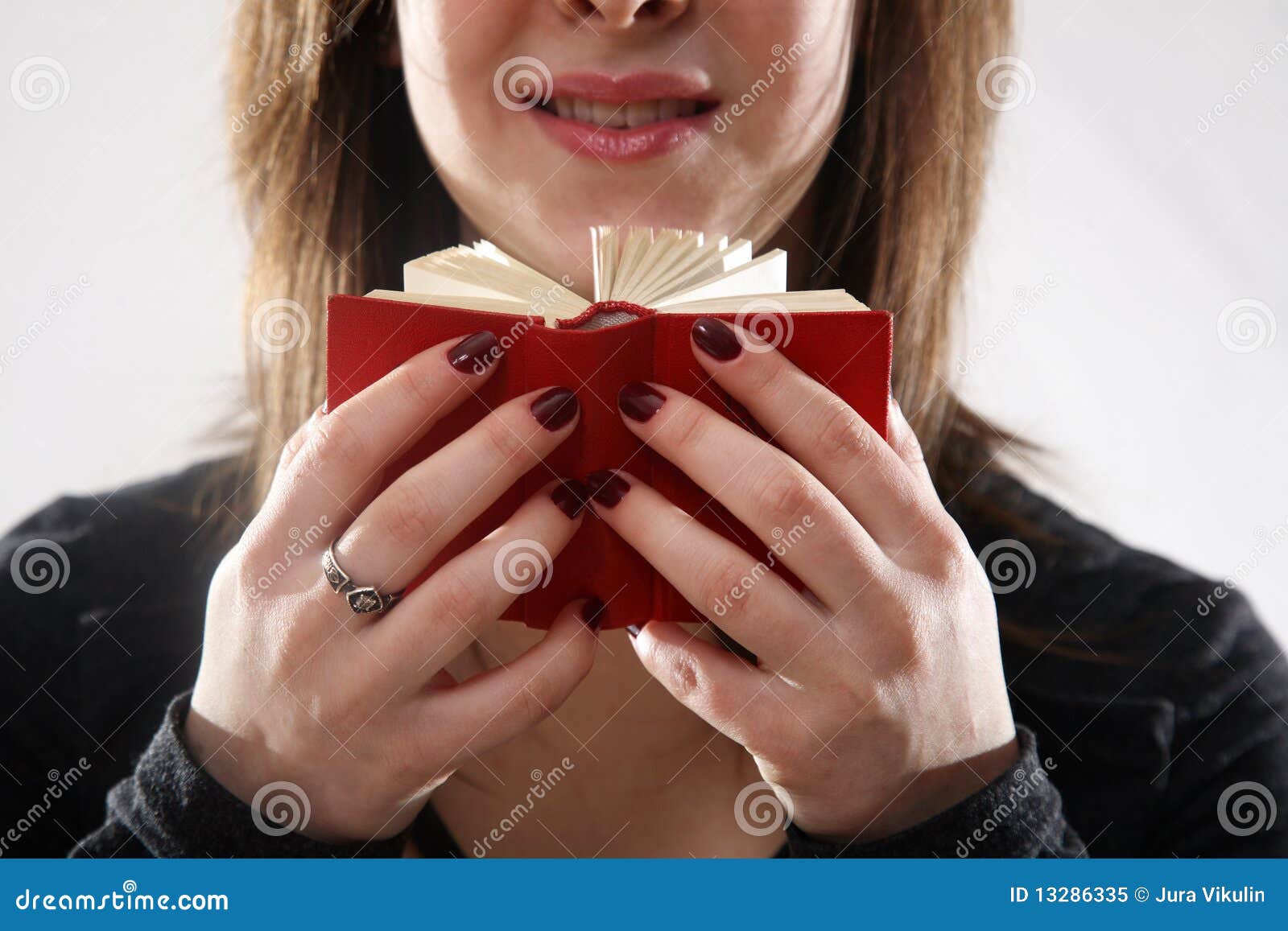Reading stock image. Image of female, hands, fingers - 13286335