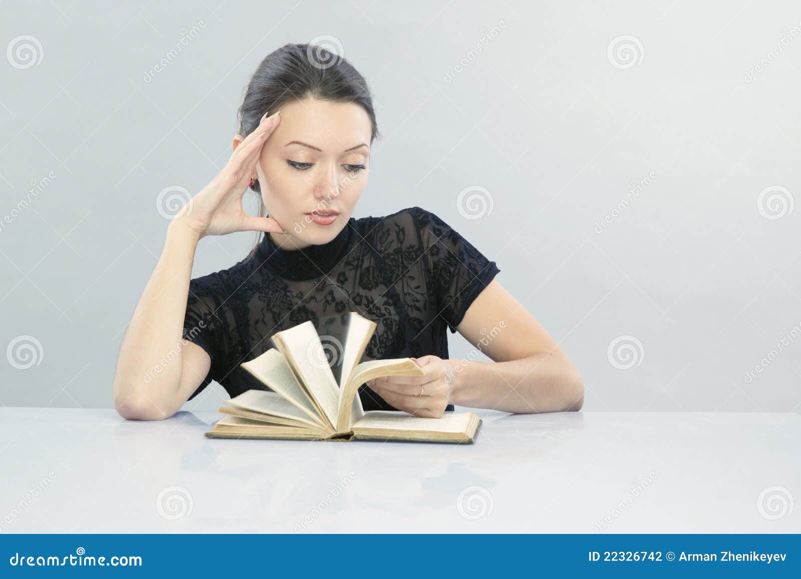 Reading stock photo. Image of education, female, human - 22326742