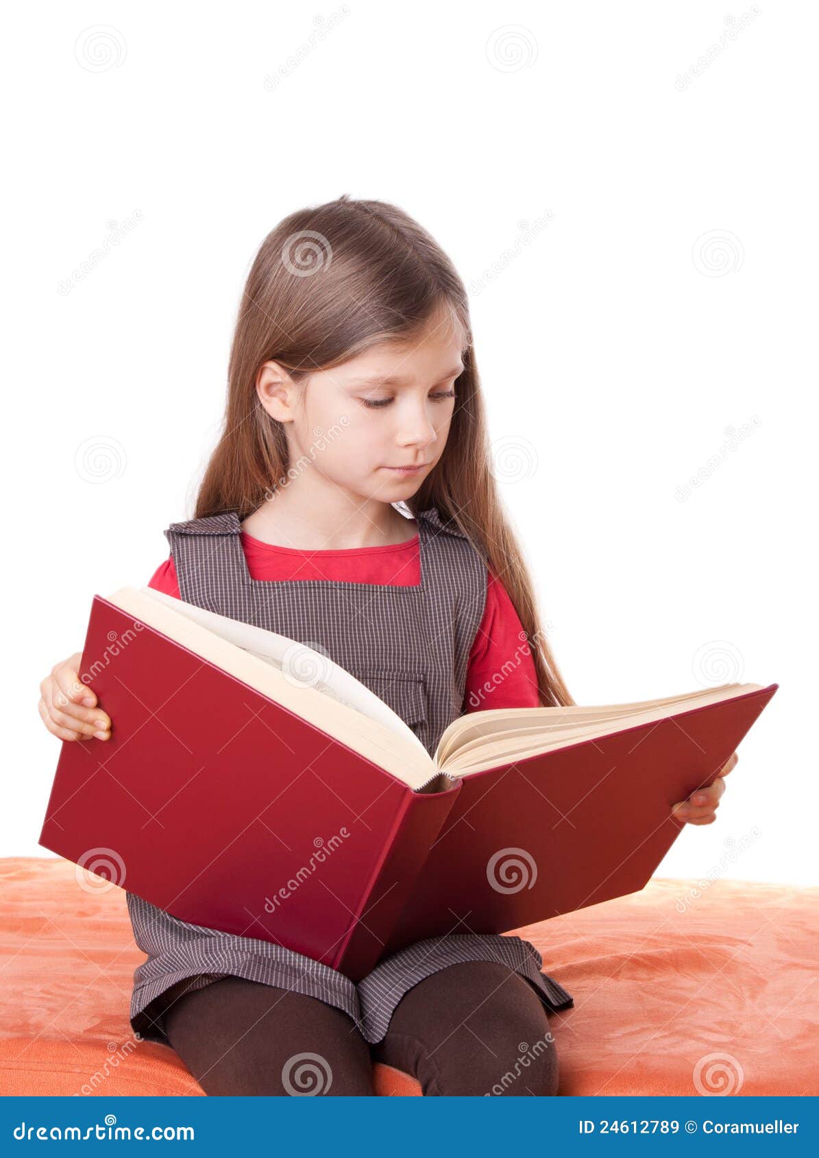 Reading stock image. Image of education, orange, read - 24612789