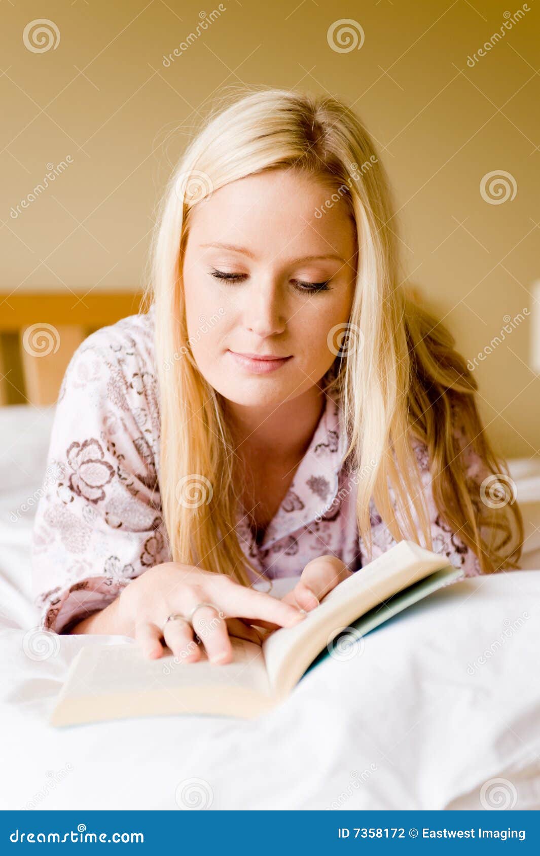 Reading in Bed stock photo. Image of reading, duvet, pillow - 7358172