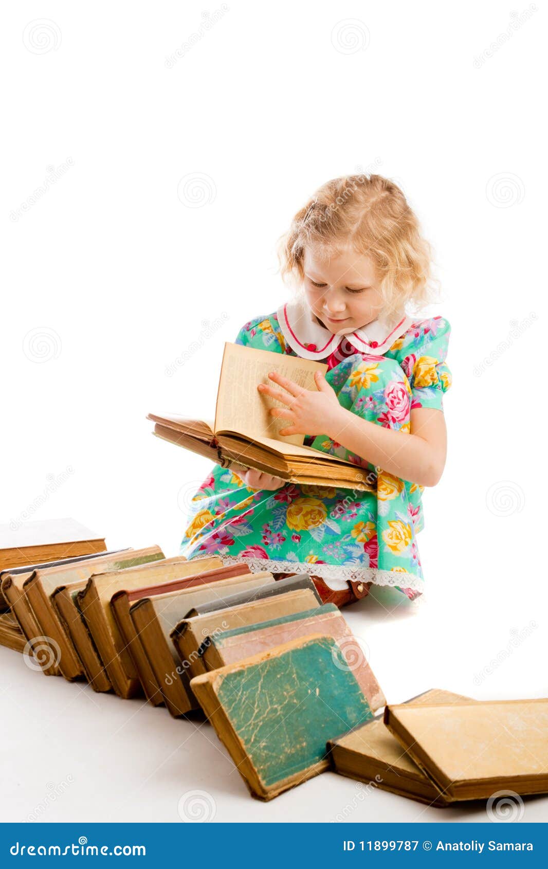 Reading a book stock image. Image of preschool, cute - 11899787