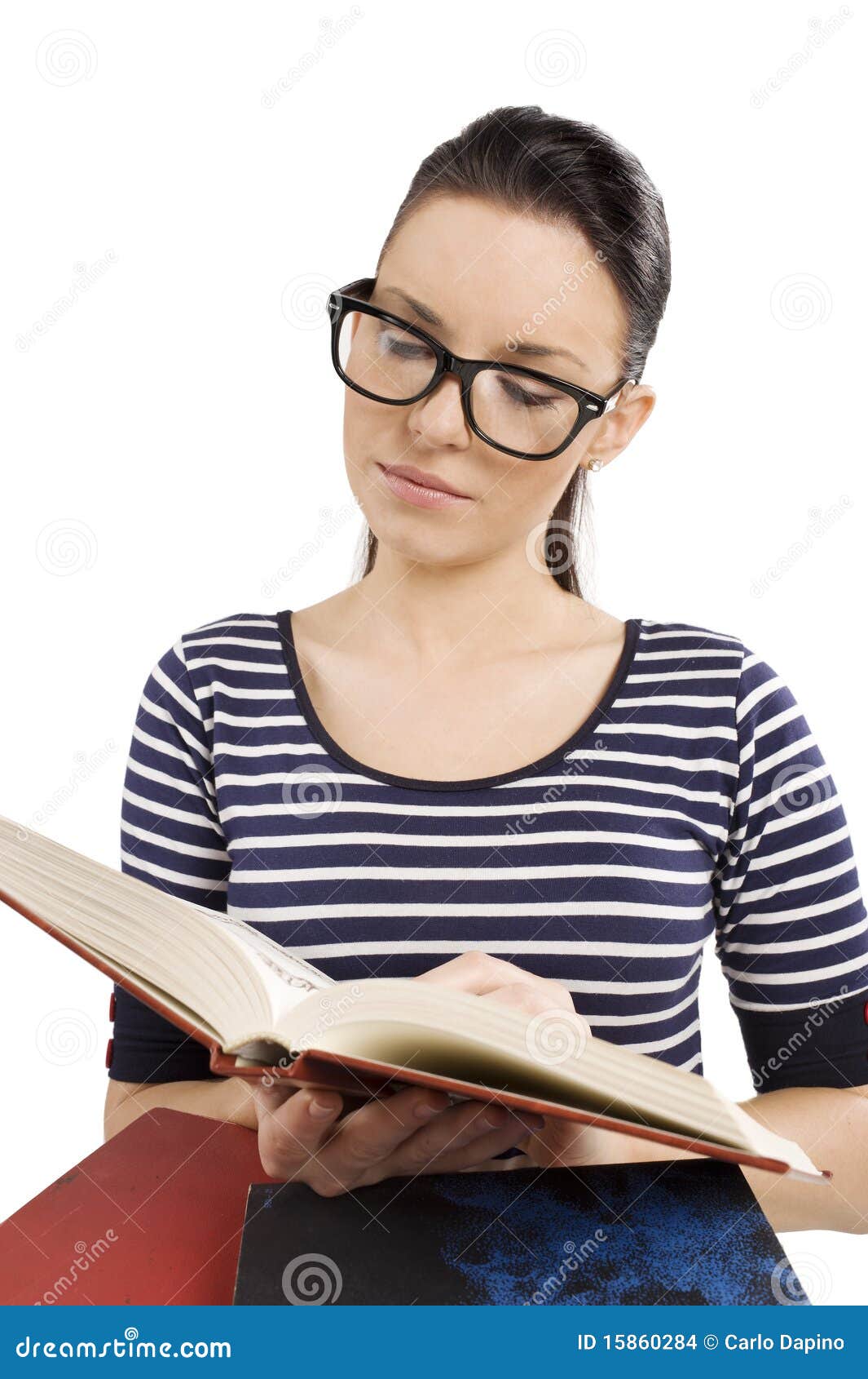 Reading book stock photo. Image of college, beautiful - 15860284