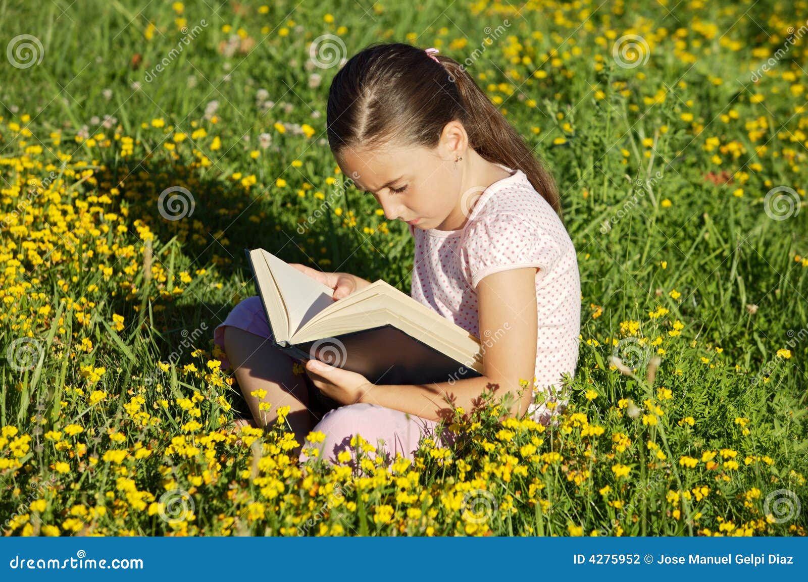 Reading a book stock photo. Image of read, green, book - 4275952