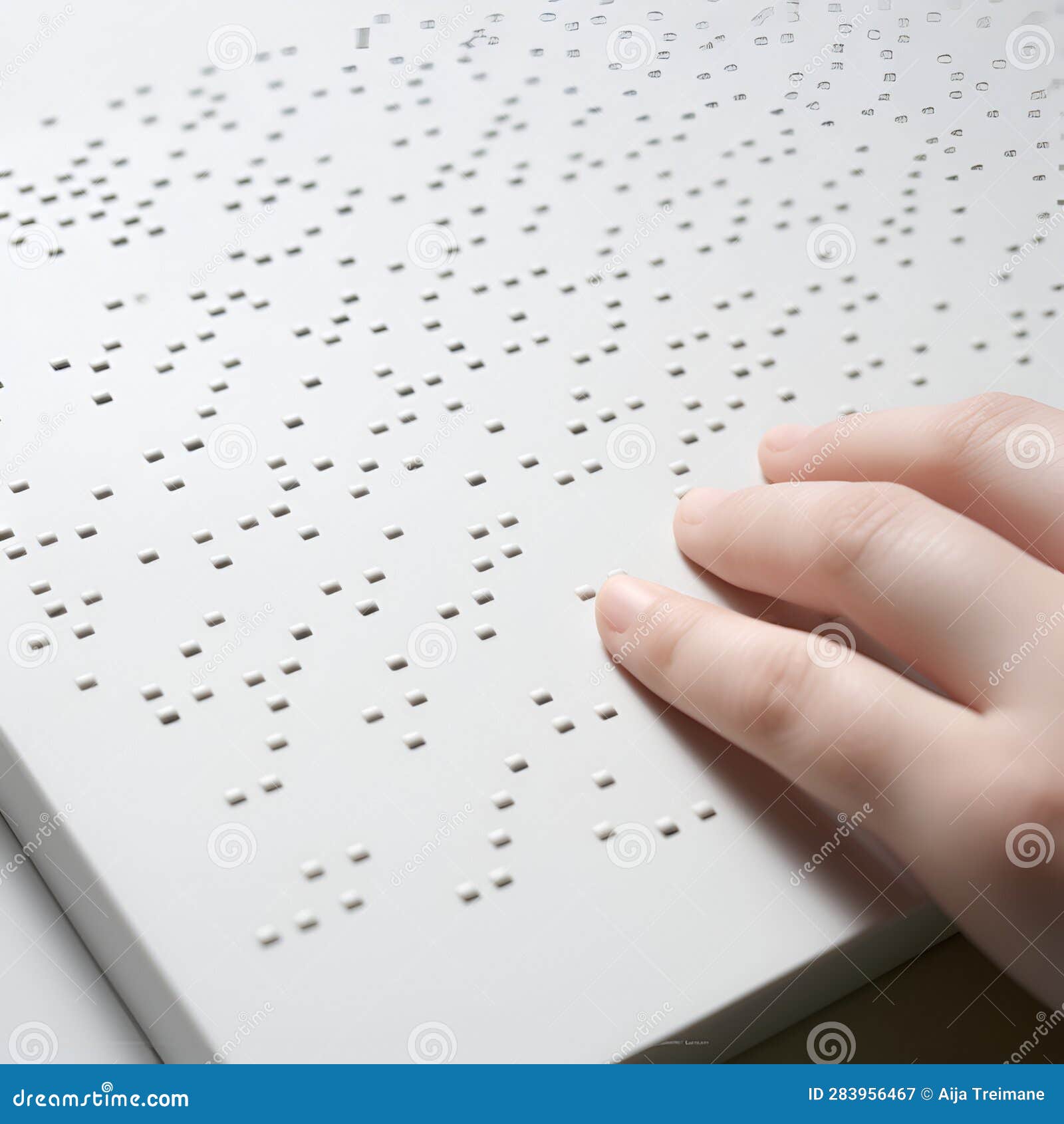 Reading the Book Braille with Fingers. Stock Image - Image of help ...
