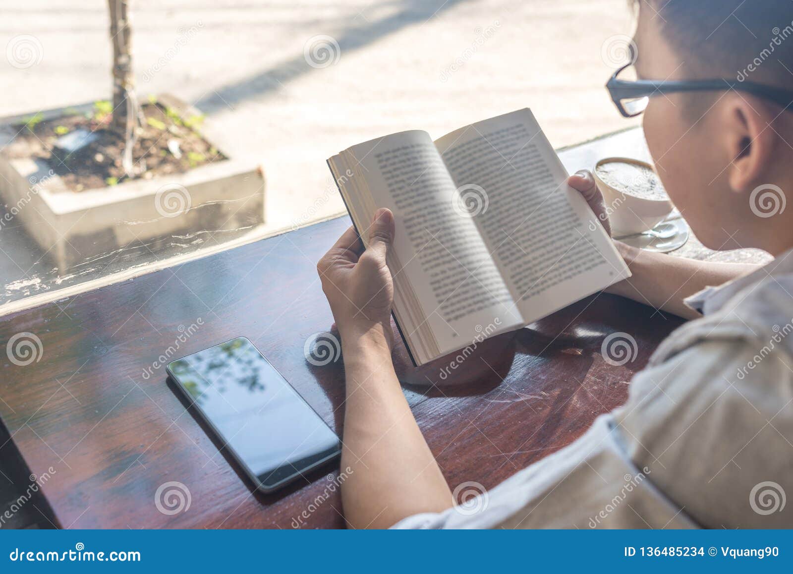 Reading Book is Good Way To Improve Useful Knowledge Stock Photo ...