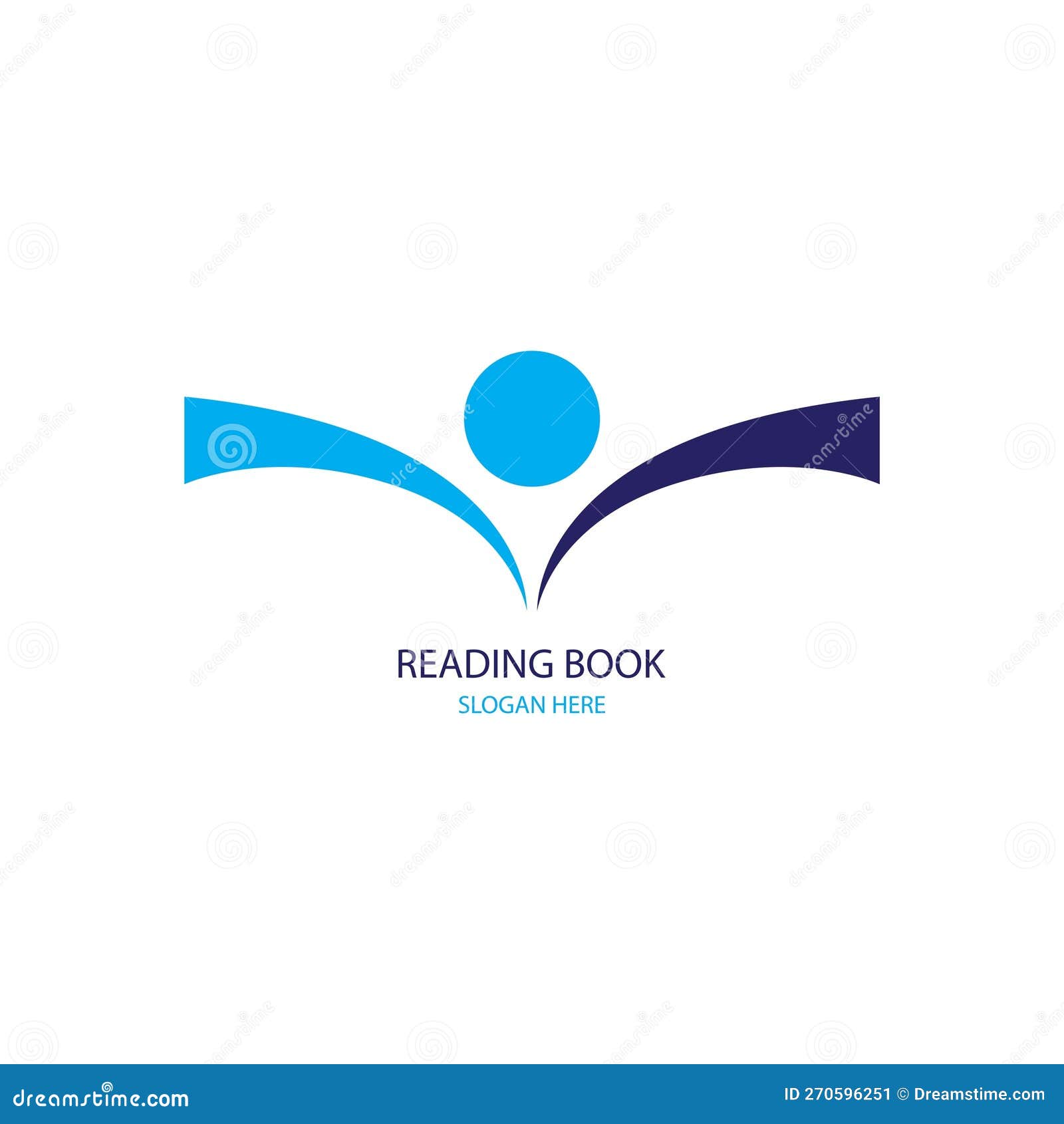 Reading Book Icon Logo Free Vector Stock Vector - Illustration of ...