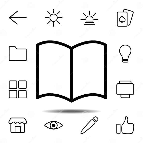 Reading, Book Icon. Simple Thin Line, Outline Vector Element of Minimalistic, Web Icons Set for ...