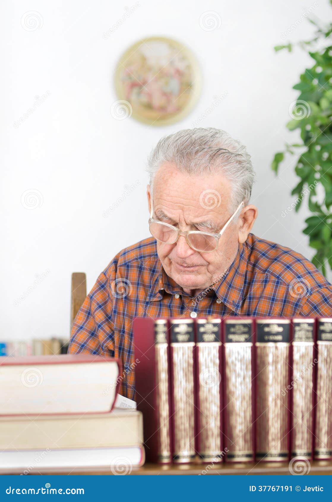 Reading book stock image. Image of elder, intelligent - 37767191