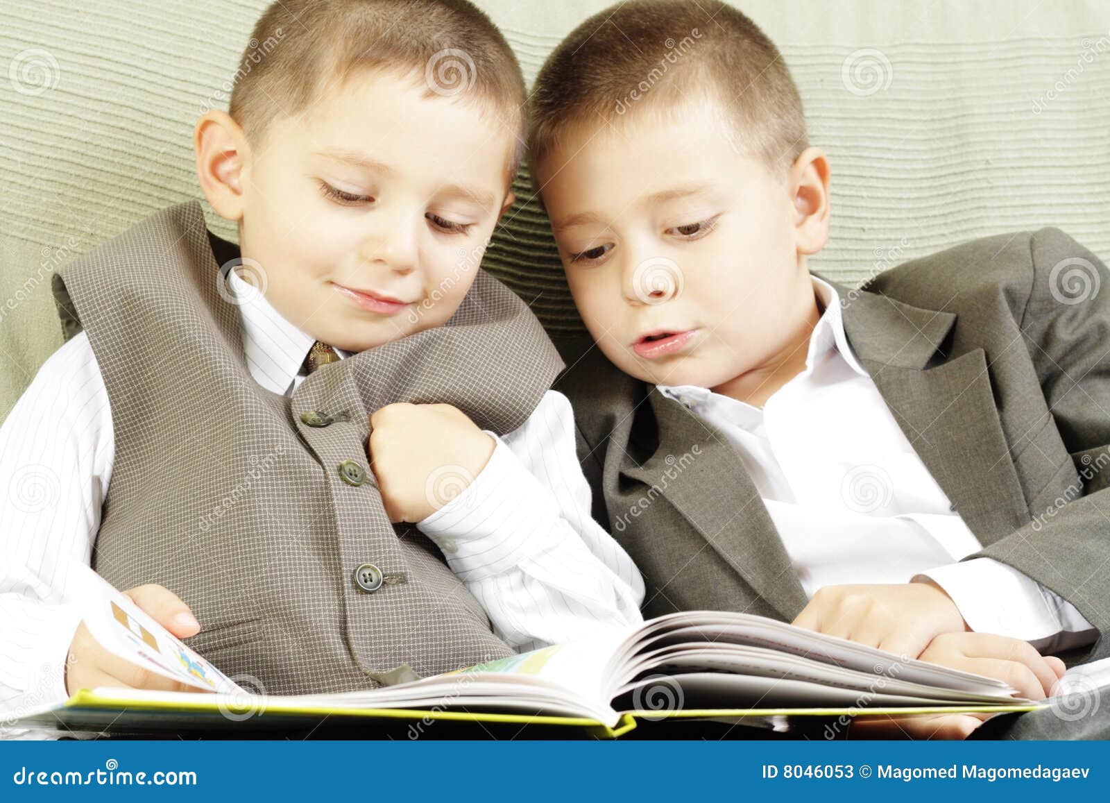 Reading book together stock image. Image of smart, book - 8046053